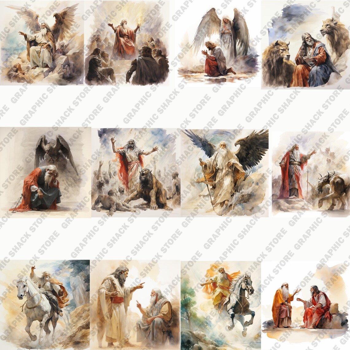 73 PNG Watercolor Balaam and the Donkey Clip Art | Christian Religious ...