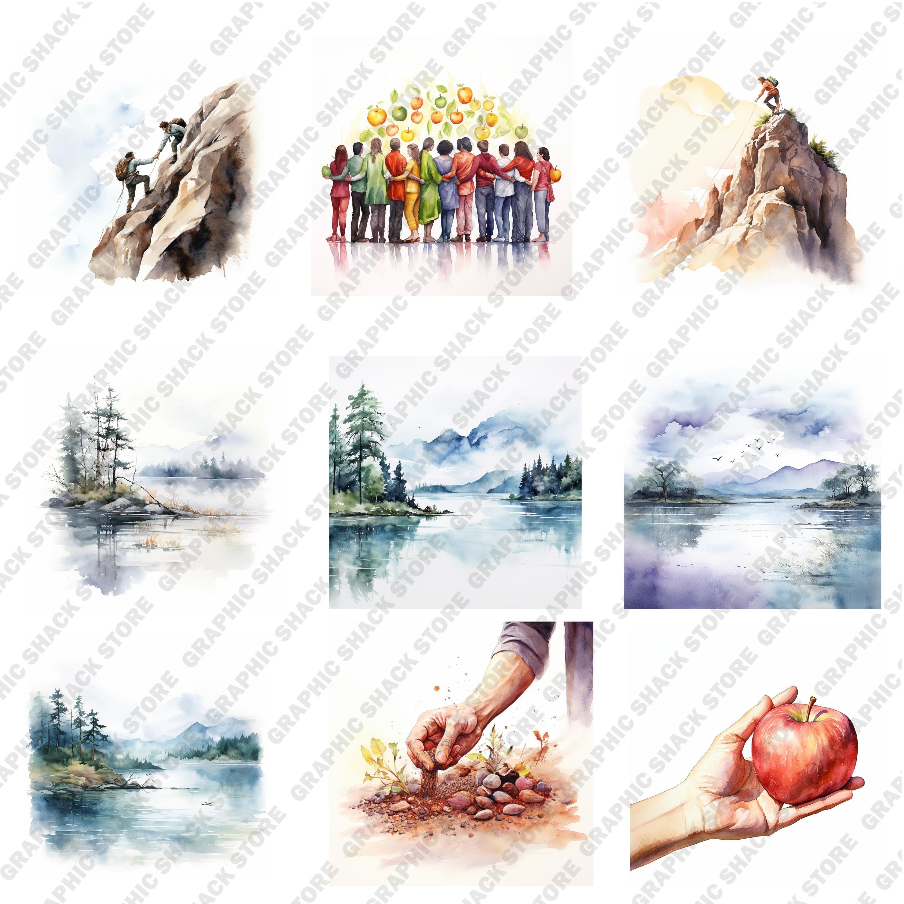 61 Watercolor Fruit of the Spirit Clipart | Christian Religious Bible ...
