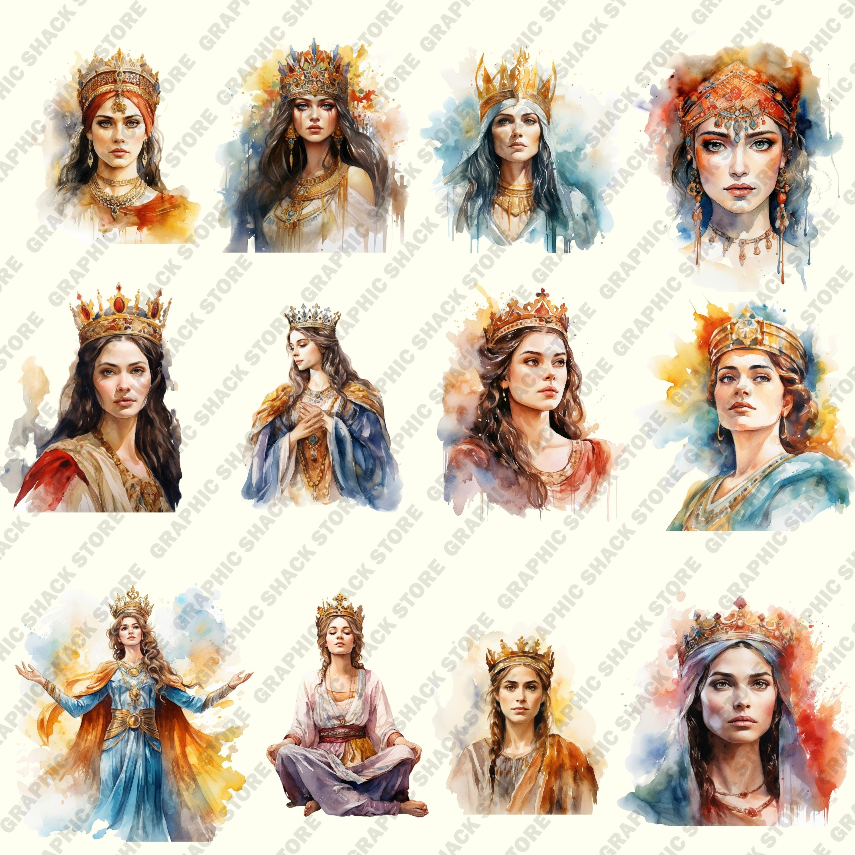 89 PNG Watercolor Esther Clip Art | Christian Religious Bible Based ...