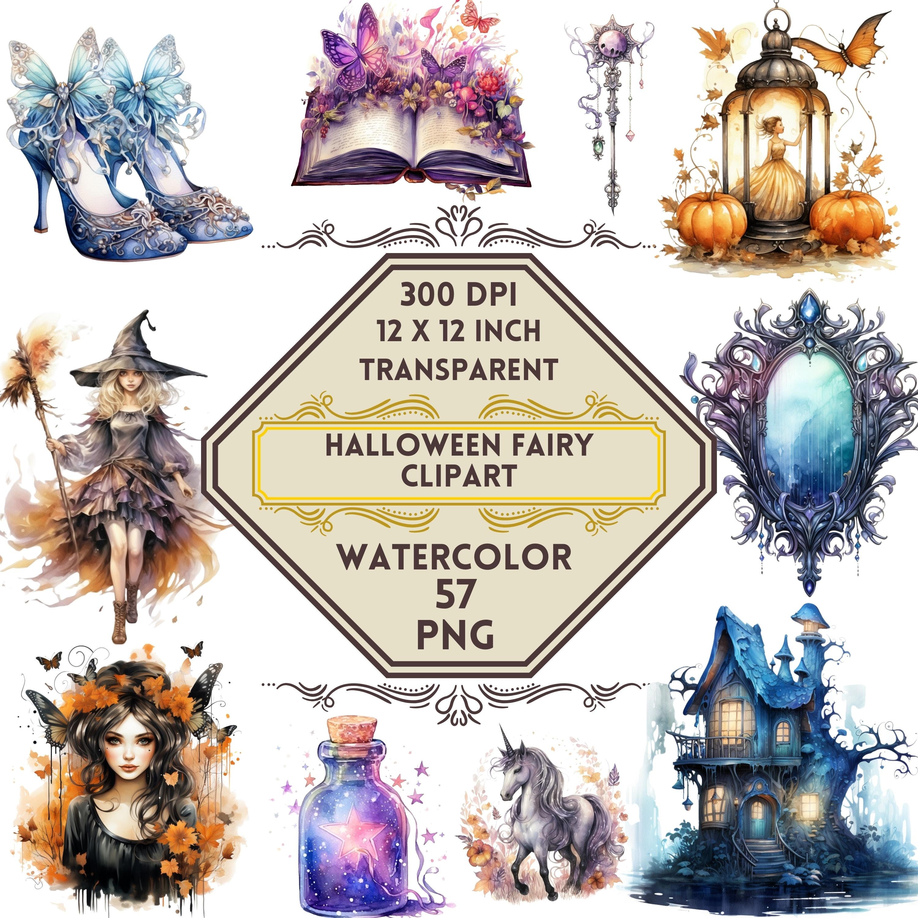 57 PNG Halloween Fairy Clipart Bundle Spooky Enchanted Forest Fairy ...