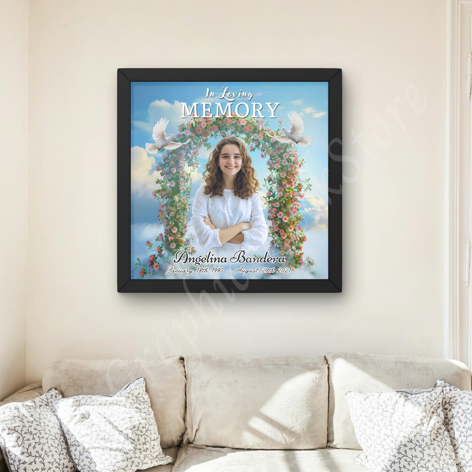 In Loving Memory PNG, Memorial Background Template, RIP Tribute Design ...