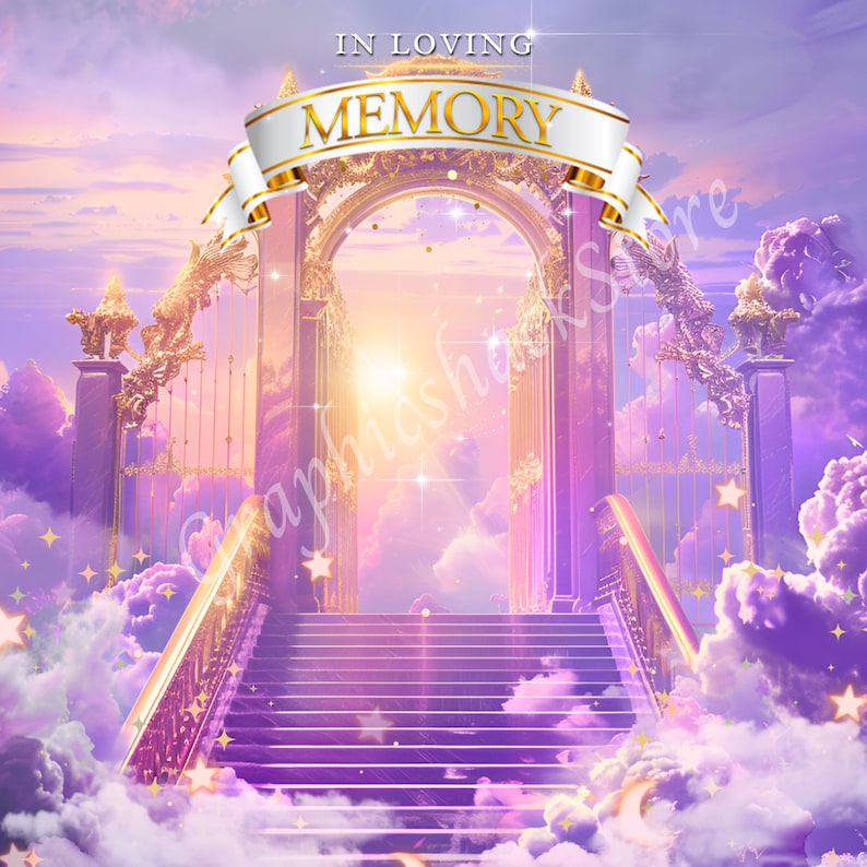 In Loving Memory PNG, Purple Rest in Peace, 2 Memorial Backgrounds ...