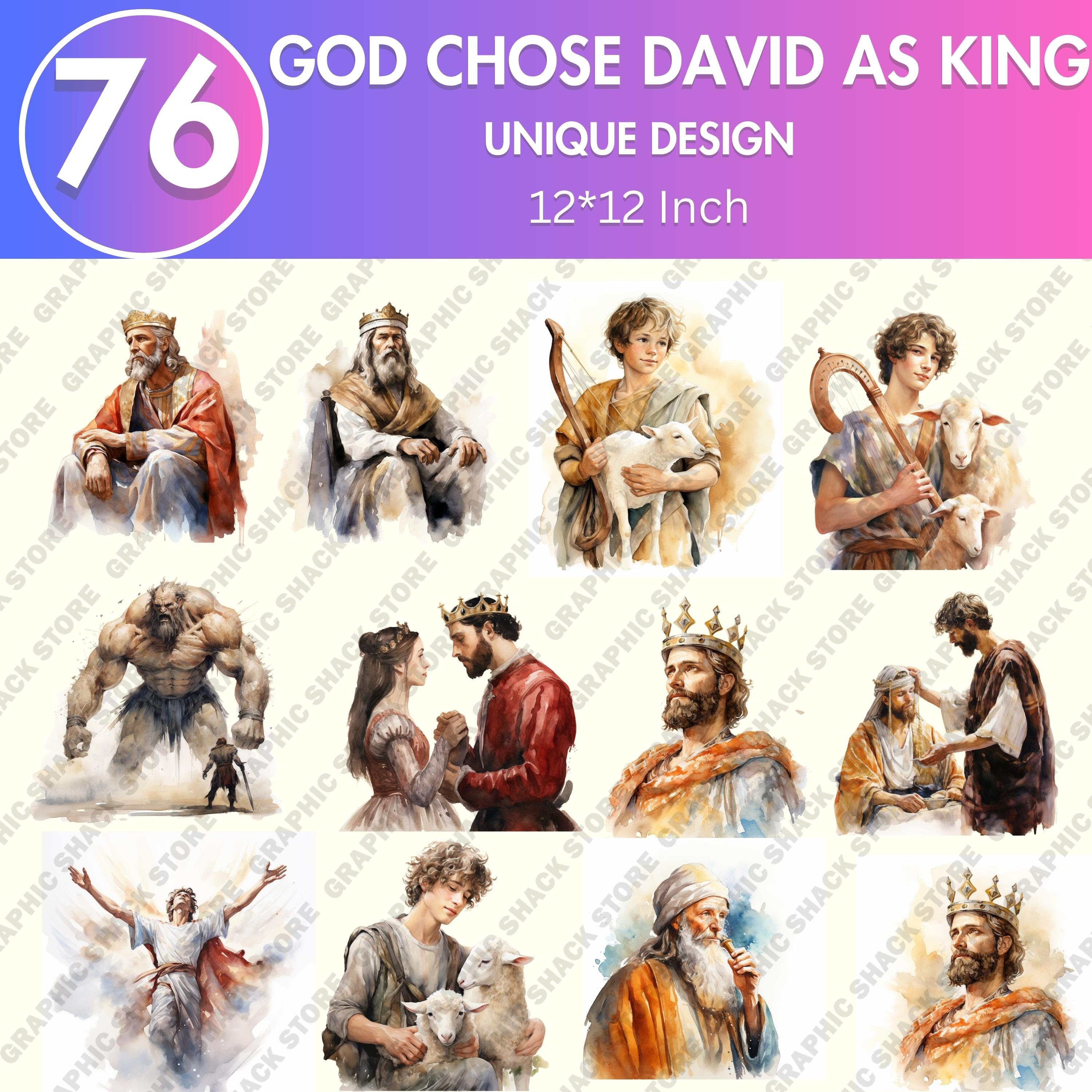 76 PNG Watercolor God Chose David as King Clipart Christian Religious ...