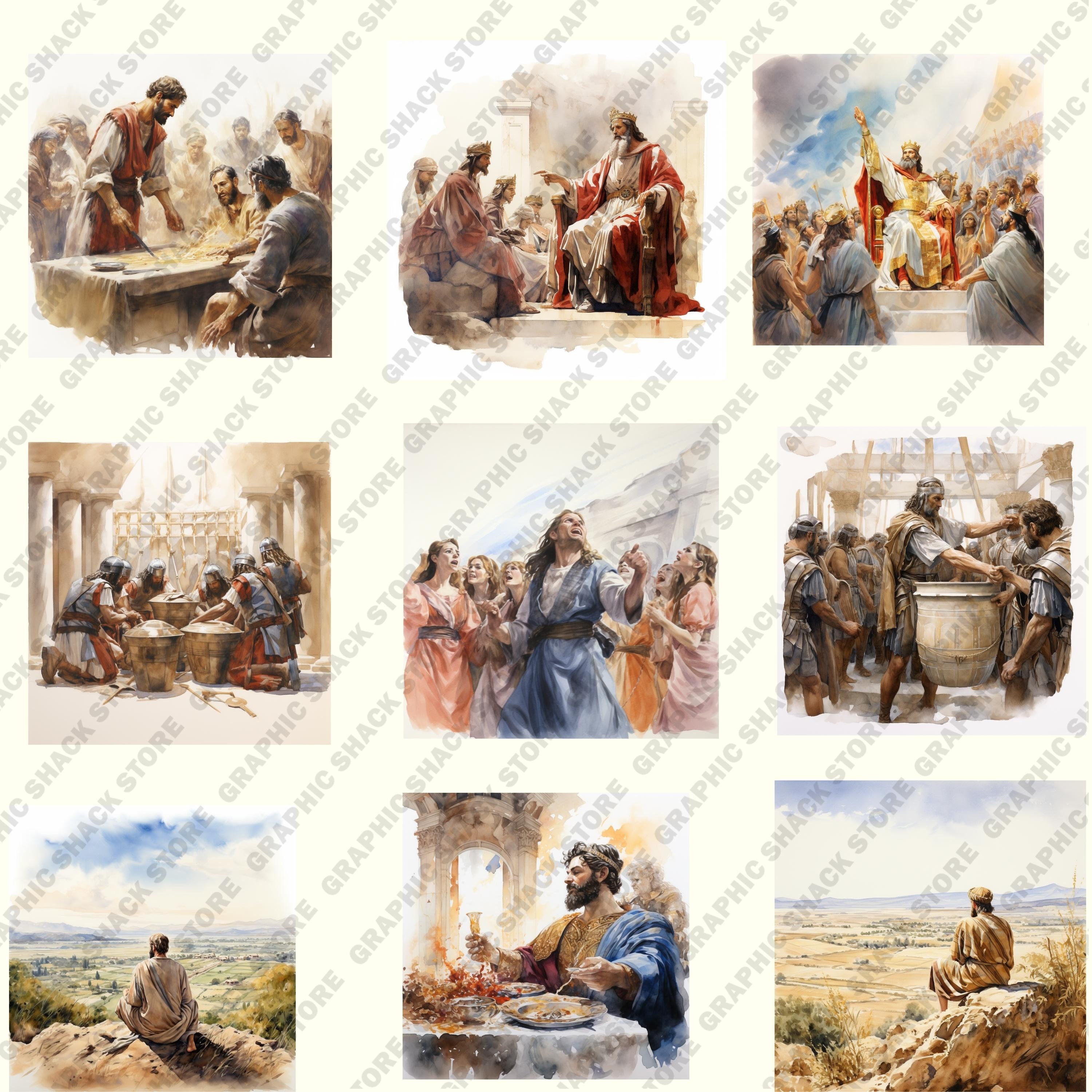 75 Watercolor King Saul Clip Art | Christian Religious Bible Based ...