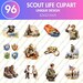 96 Watercolor Scout Life Clipart | Boy & Girl Scout PNG Clipart ...