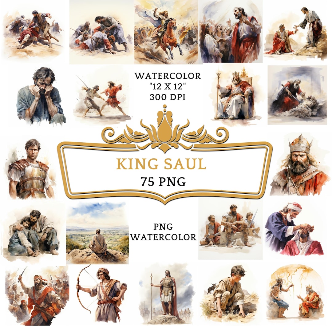 75 Watercolor King Saul Clip Art | Christian Religious Bible Based ...