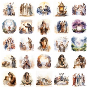 115 Watercolor Cliparts of Abraham's Covenant With God, Genesis 15,17 ...