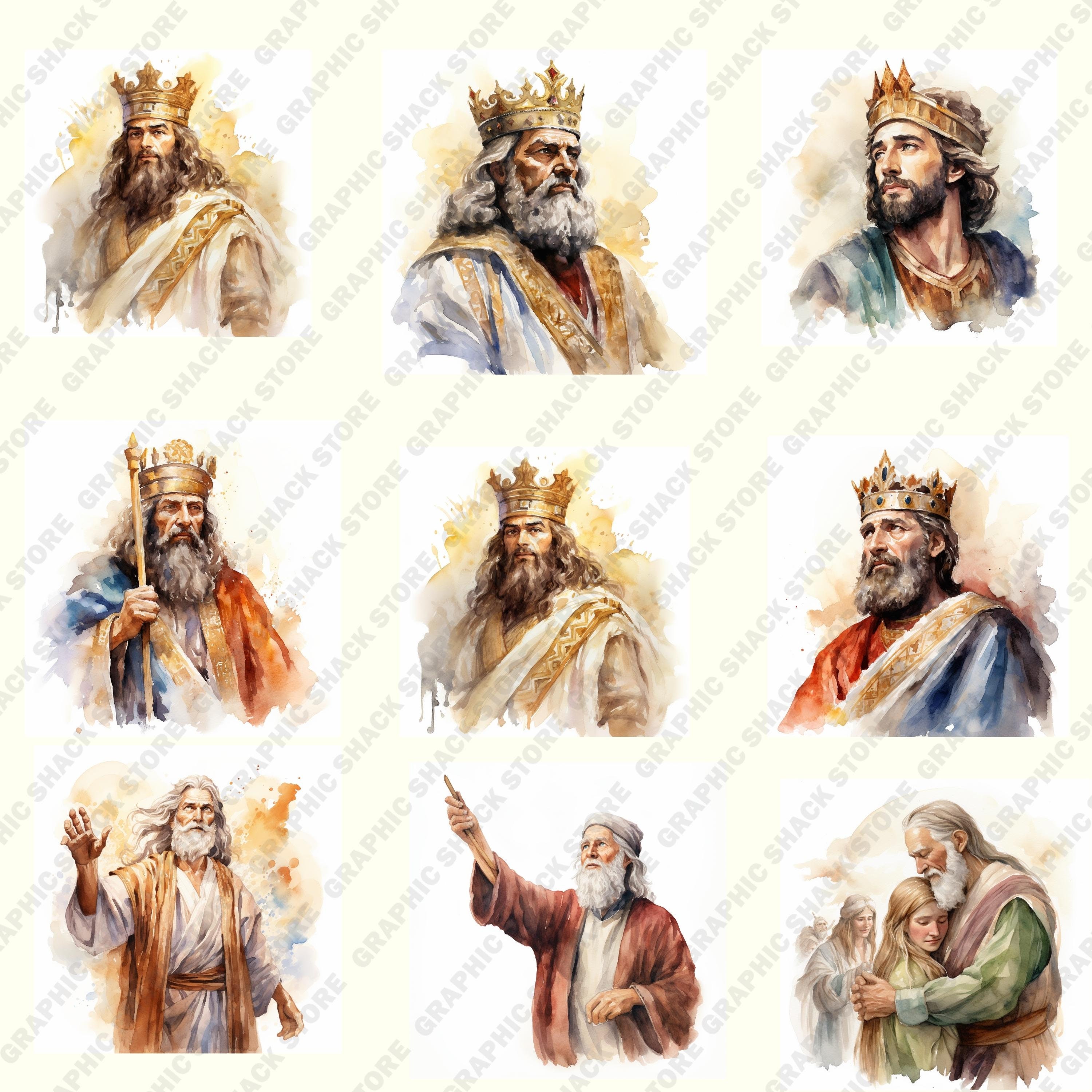 82 Watercolor Prophet Isaiah Clip Art Christian Religious Bible Based ...