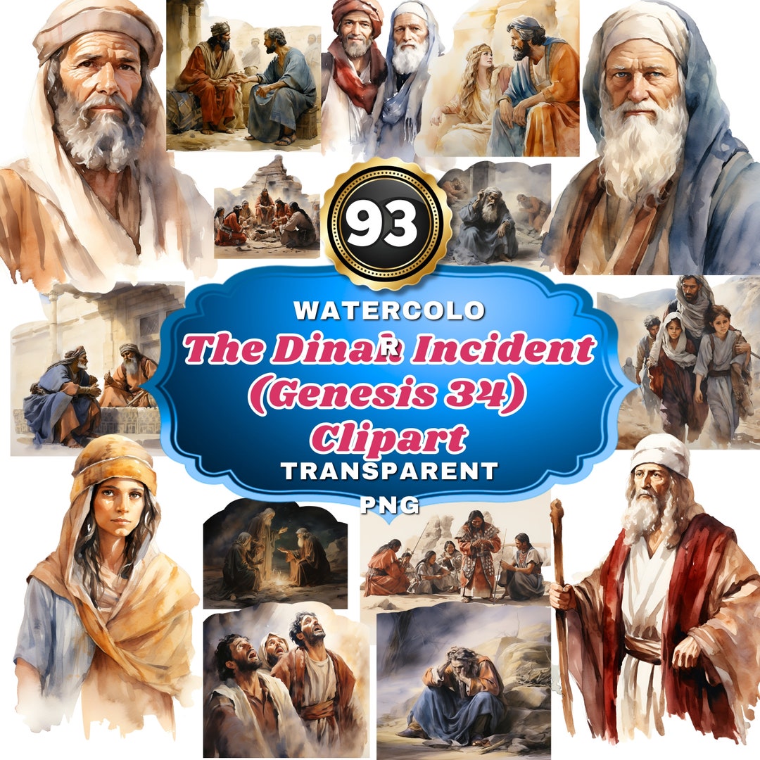 93 Watercolor the Dinah Incident (genesis 34) PNG Clipart Illustrations ...