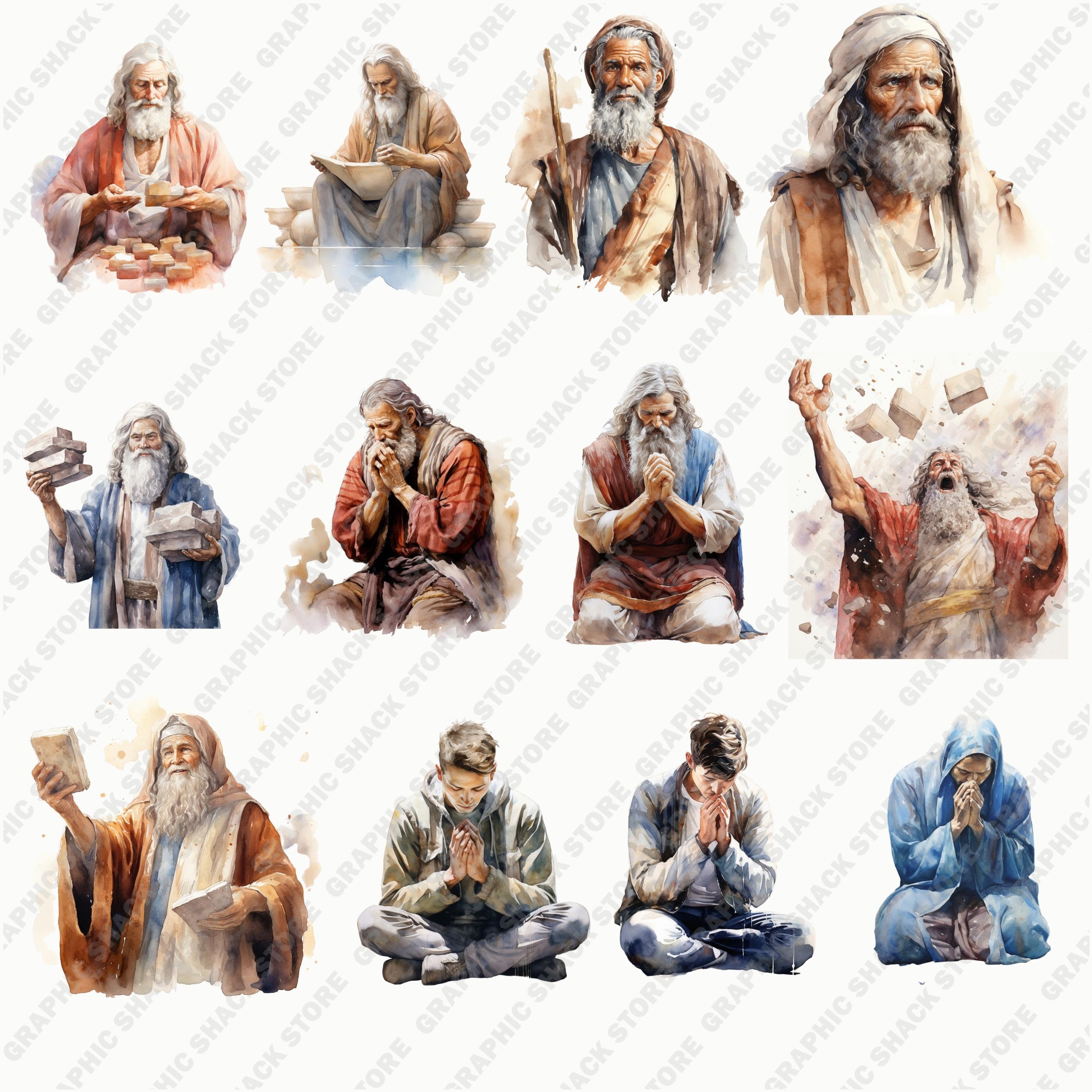 65 PNG Watercolor Ten Commandments Clip Art | Christian Religious Bible ...