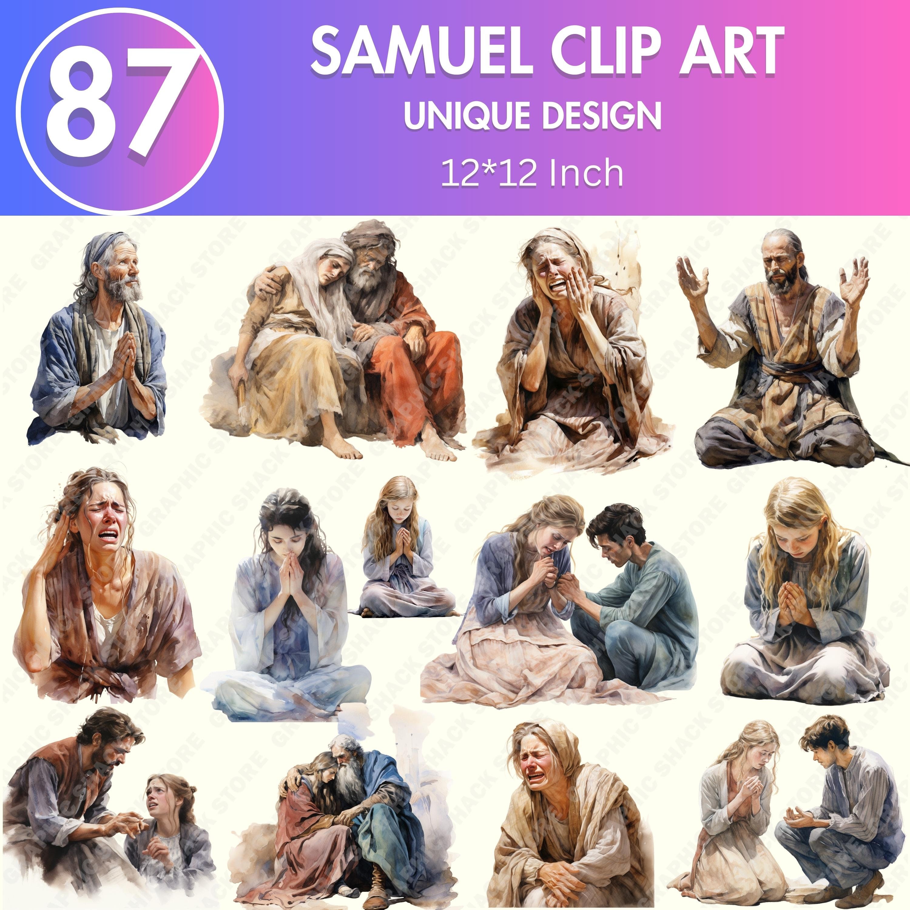 87 Watercolor Samuel PNG Clip Art Christian Religious Bible Based Story ...