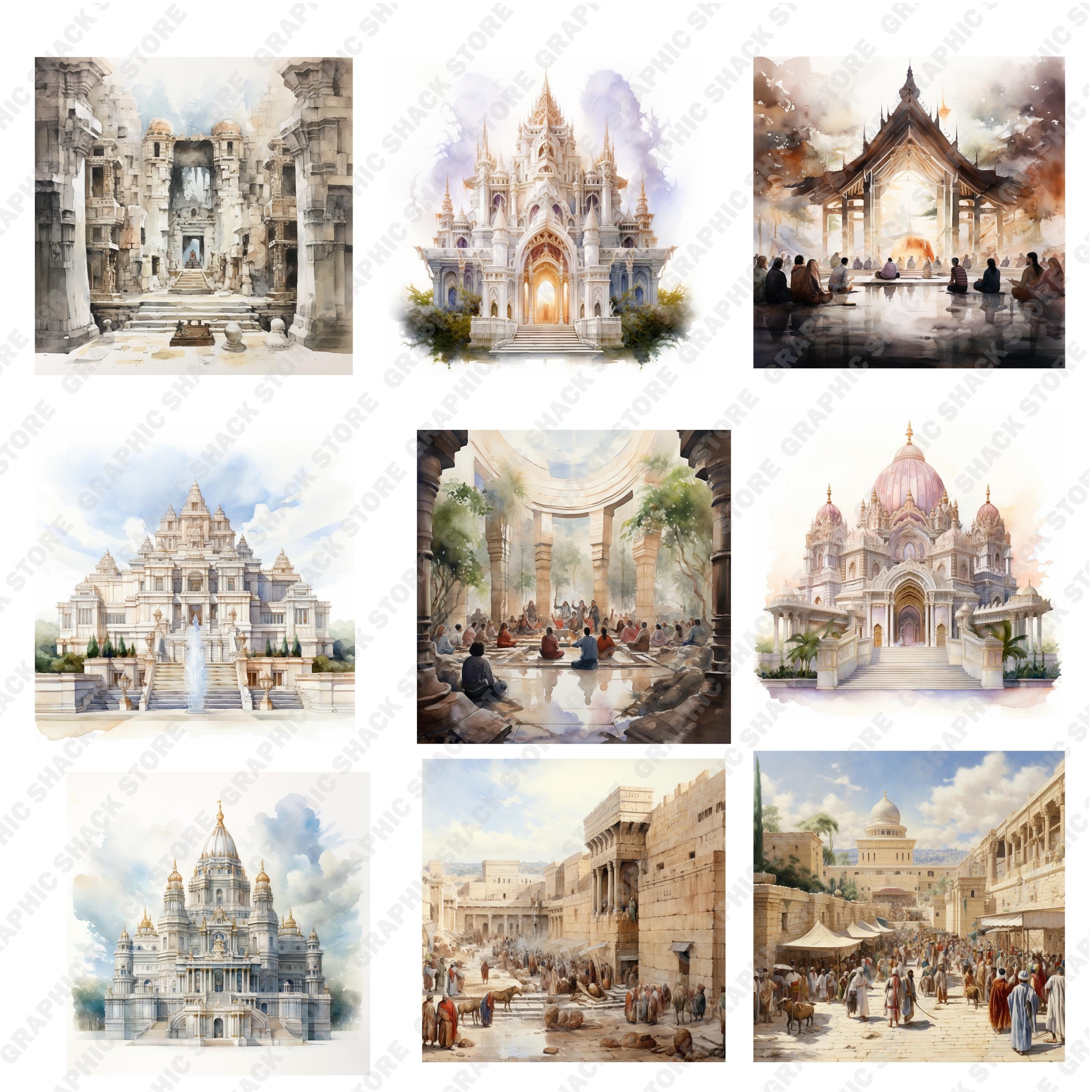 75 PNG Watercolor Jesus Cleanses the Temple Clip Art Christian ...