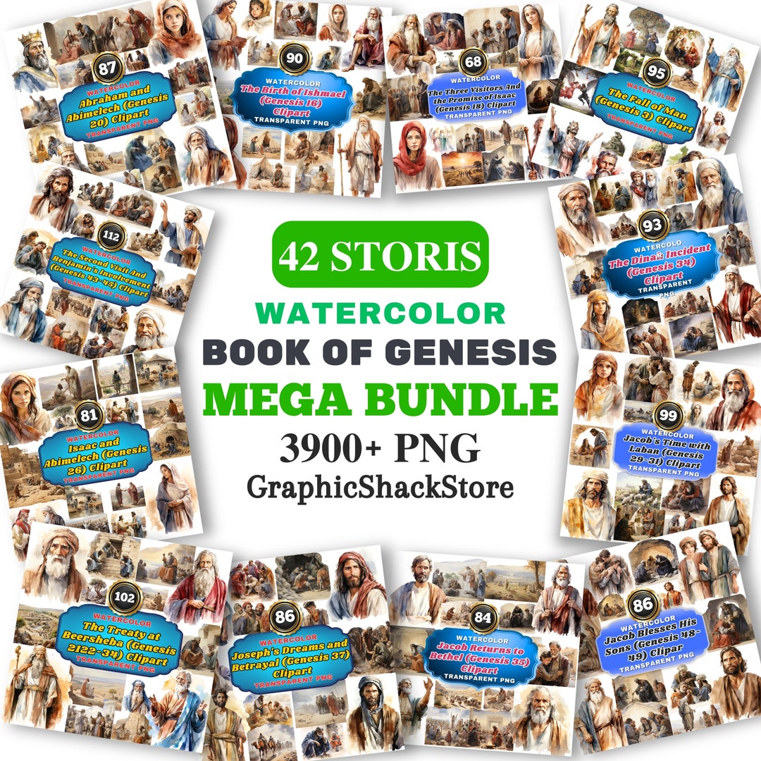 42+ Book of Genesis Stories Bundle, Watercolor Christian Story for Kids ...