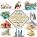 159 Watercolor United Arab Emirates PNG Clipart Bundle, UAE Summer ...