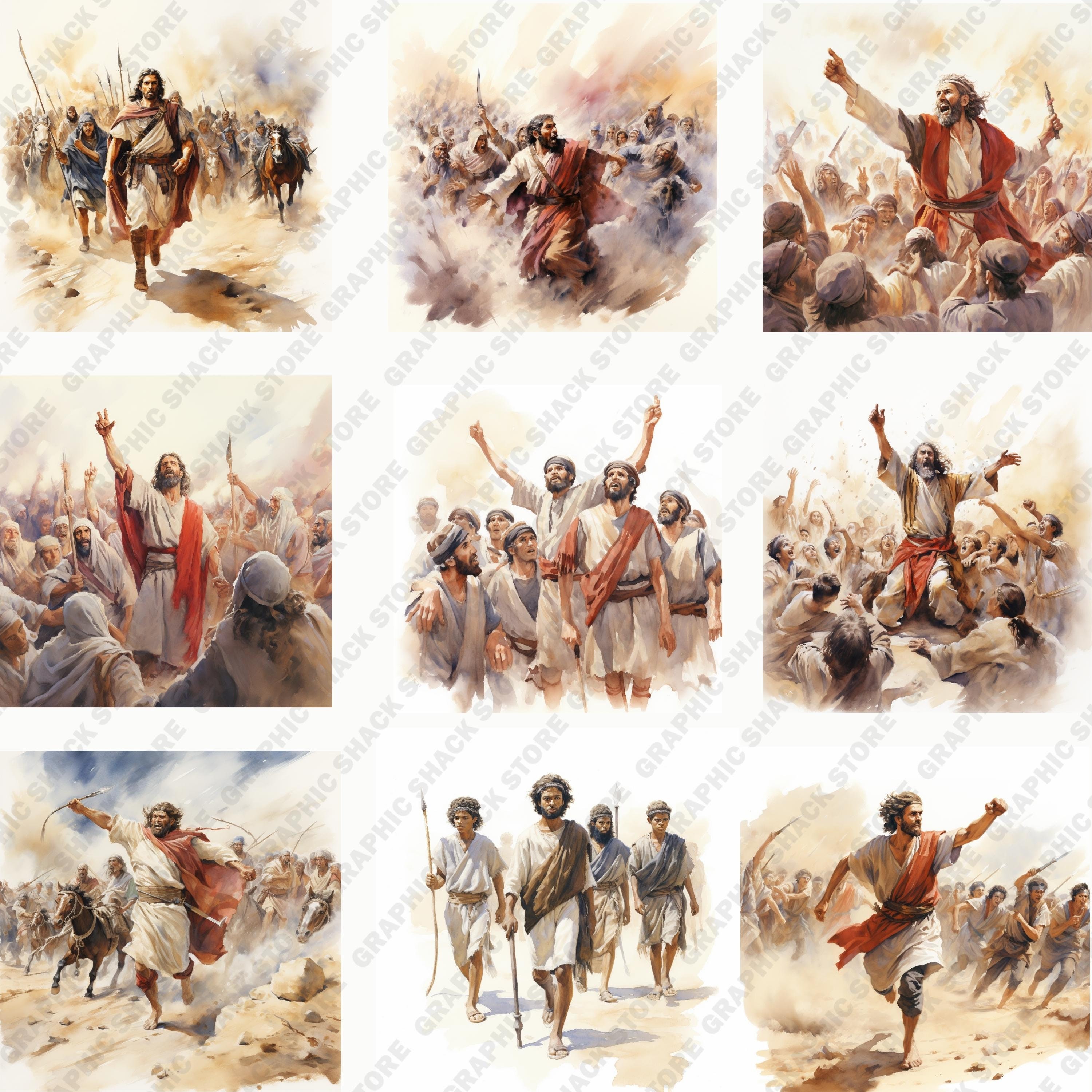 87 Watercolor Samuel PNG Clip Art Christian Religious Bible Based Story ...