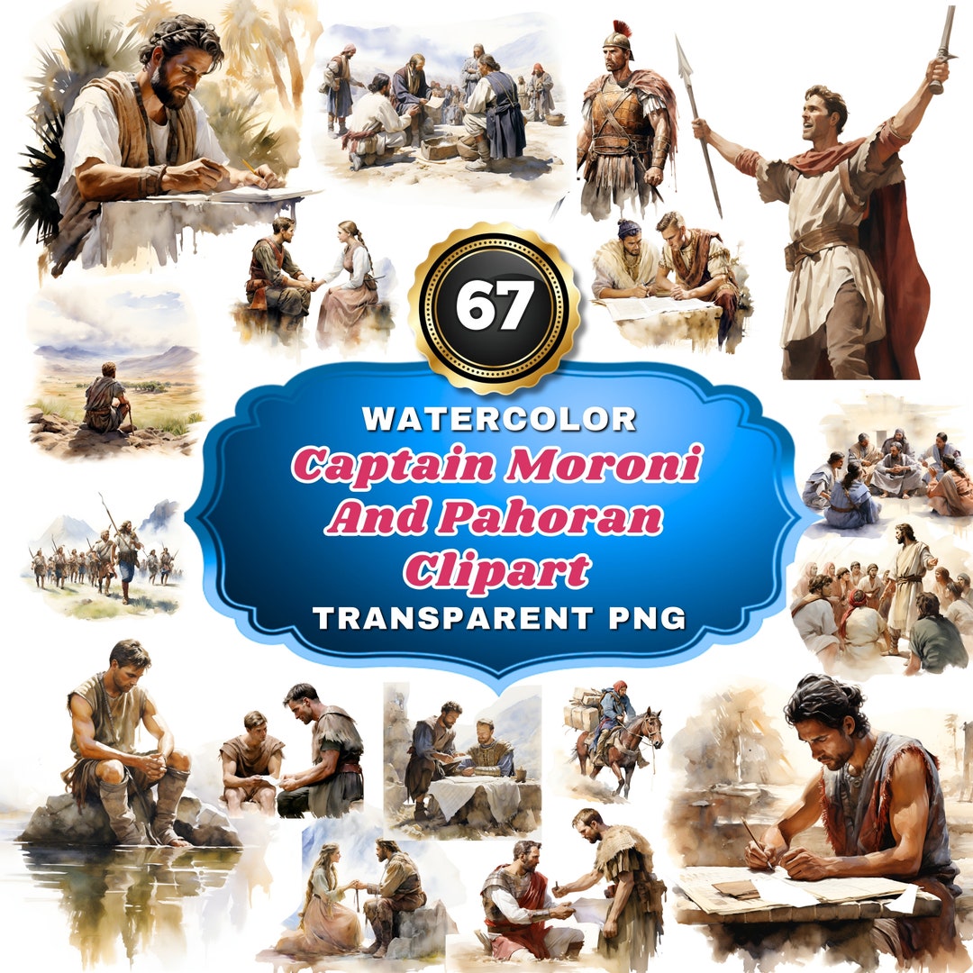 67 Watercolor Captain Moroni and Pahoran PNG Clipart, Leaders Unite ...