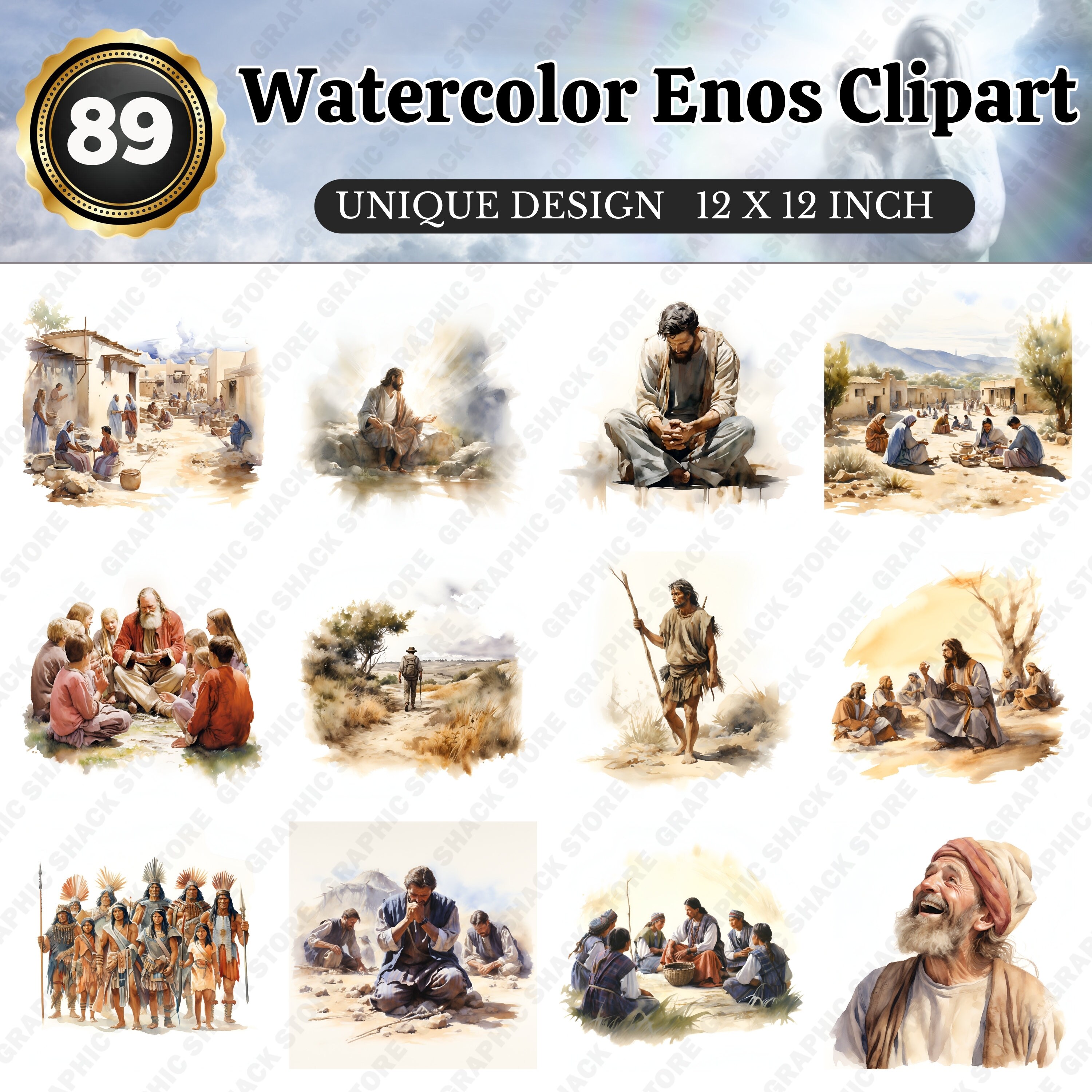 89 Watercolor Enos PNG Clipart, Prayer and Redemption: Enos's Spiritual ...