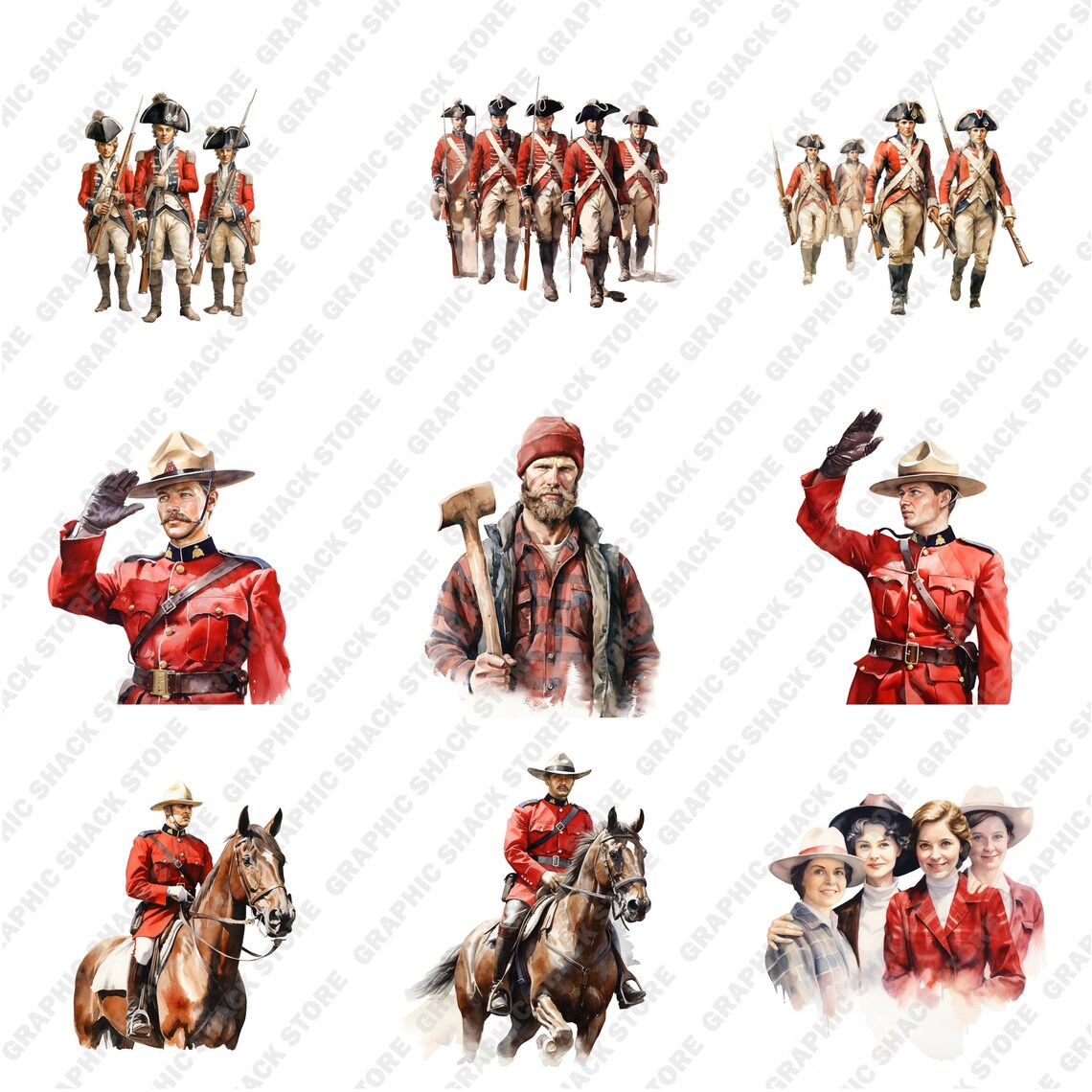 109 Watercolor Canada PNG Clipart Bundle, Canadian Summer Travel ...