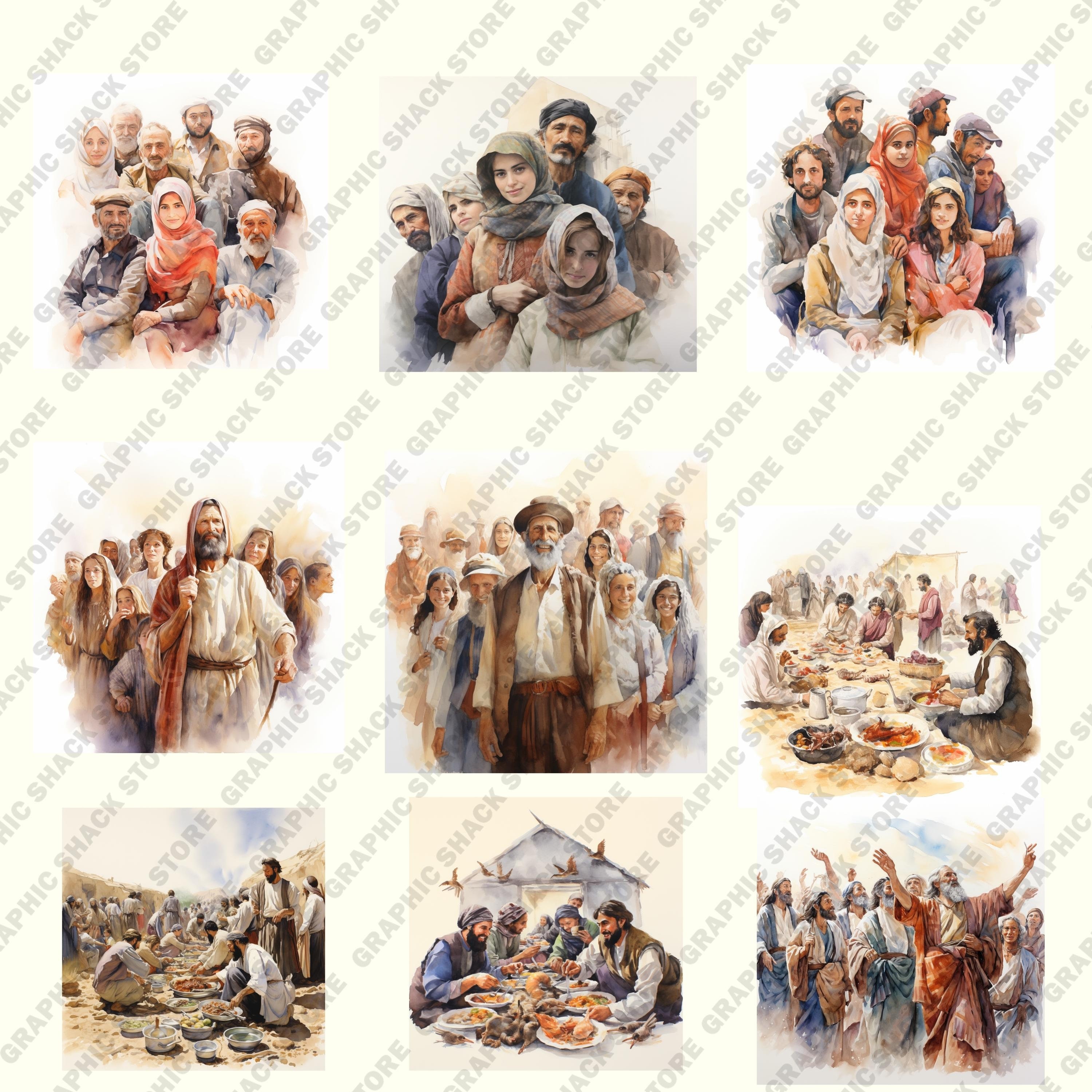 86 PNG Watercolor Elisha and the Syrians Clip Art Christian Religious ...