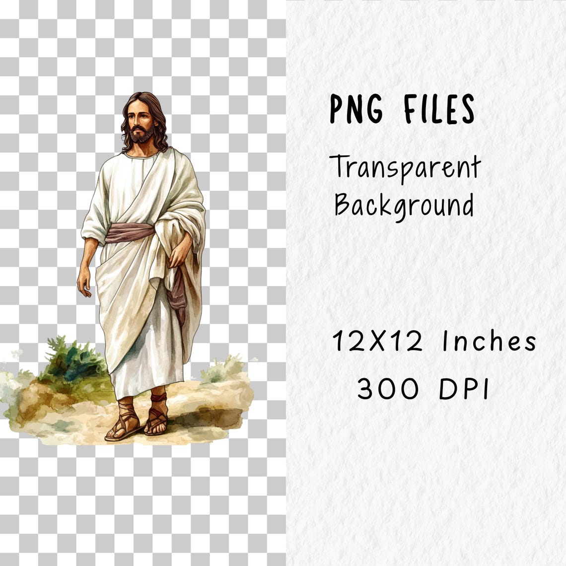 30x Twelve Disciples of Jesus PNG Bundle, Watercolor Bible Characters ...