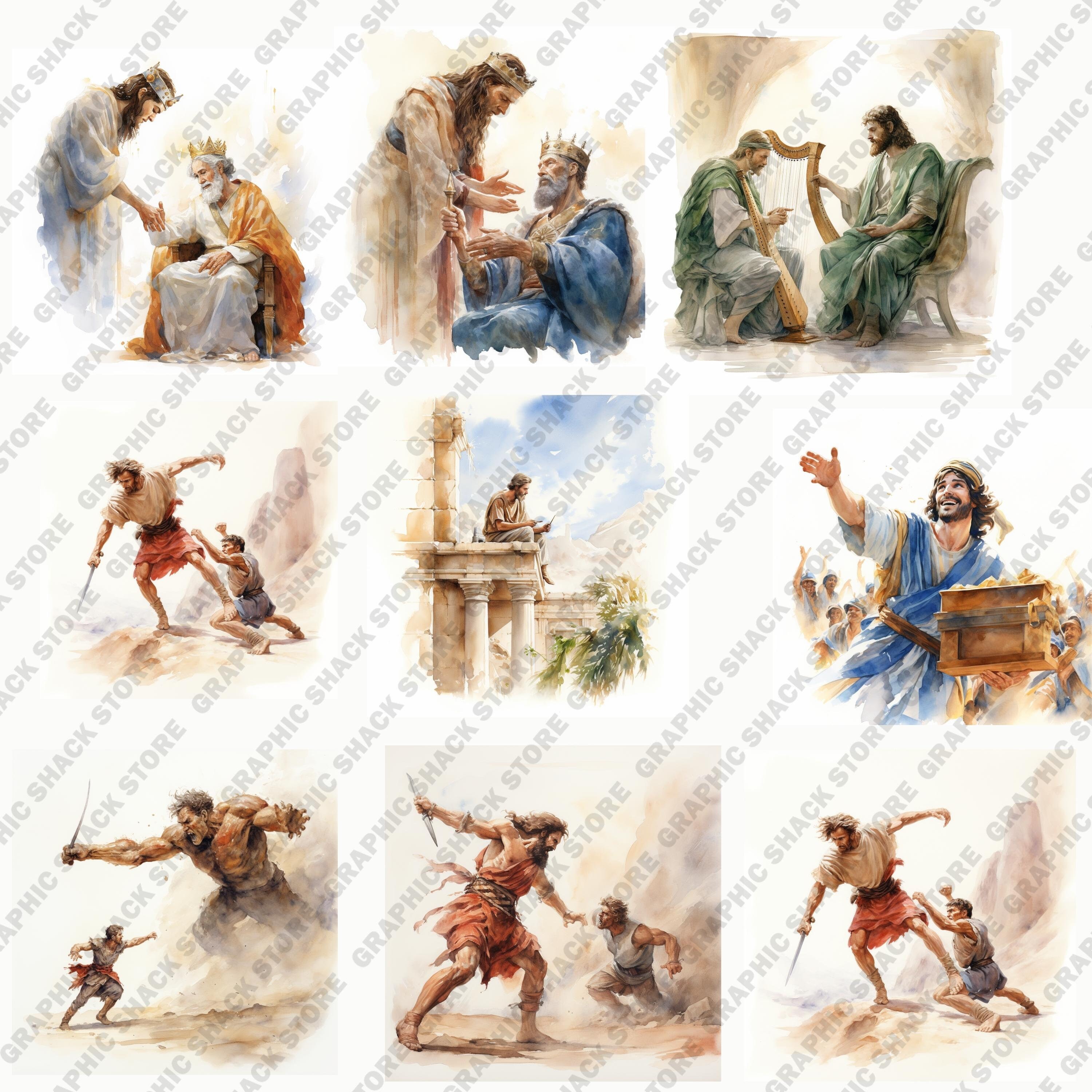 76 PNG Watercolor God Chose David as King Clipart Christian Religious ...
