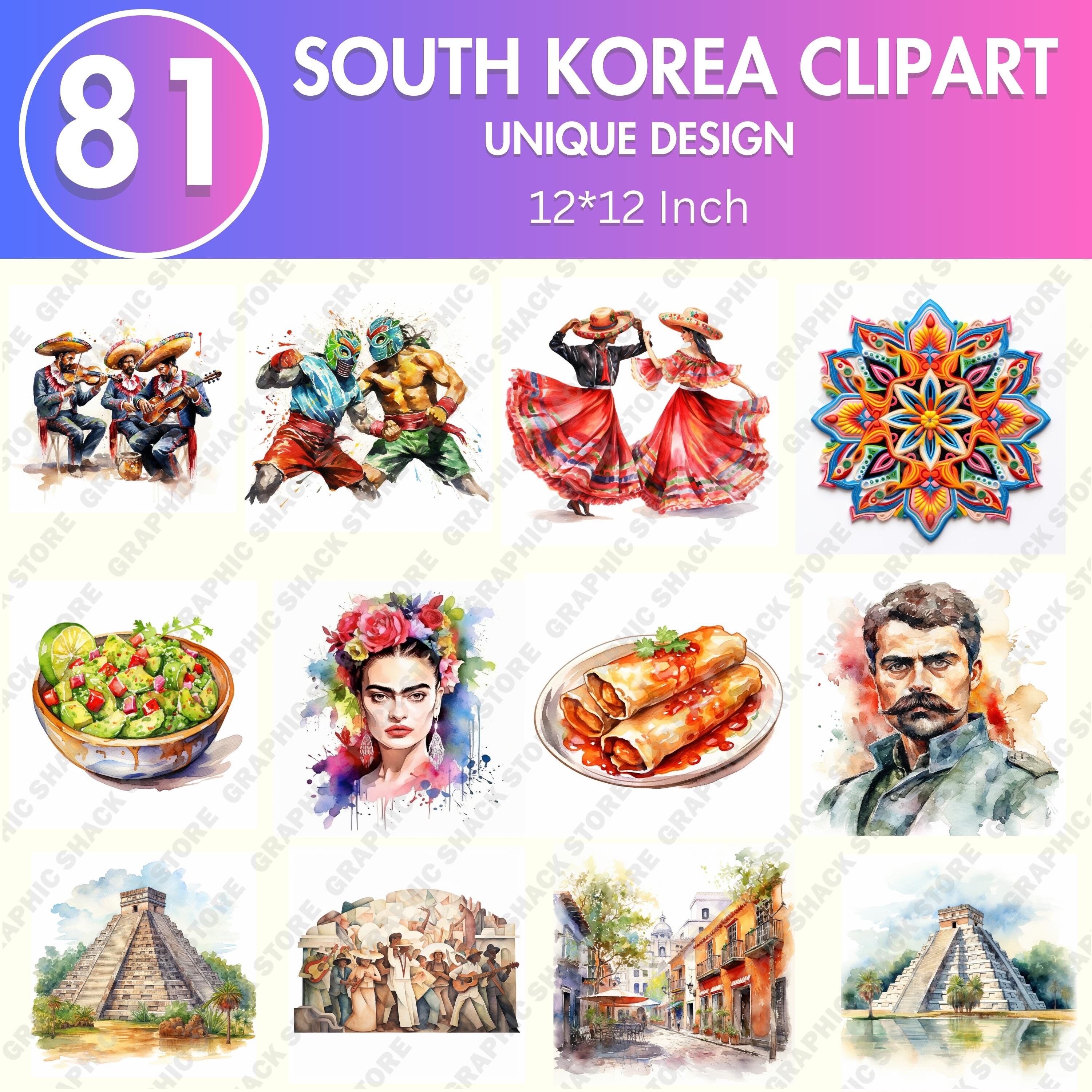 81 watercolor Mexico PNG Clipart Bundle, Mexico Travel Clipart ...