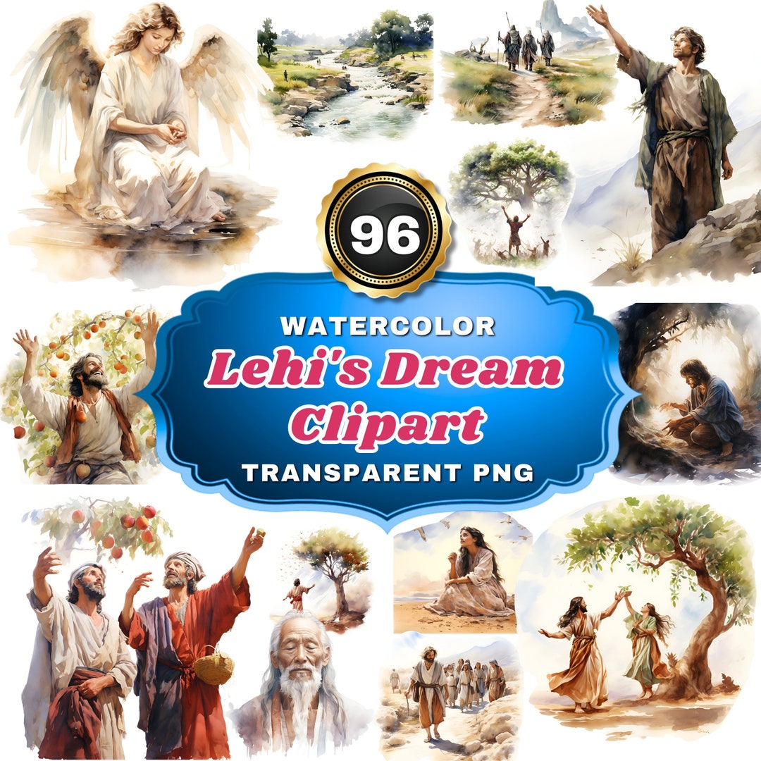 96 Watercolor Lehi's Dream Clipart, Vision of the Tree of Life Lehi's ...