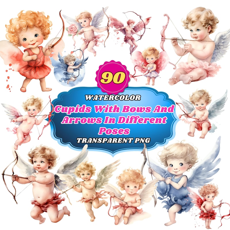Cupid Valentine Clipart - Etsy