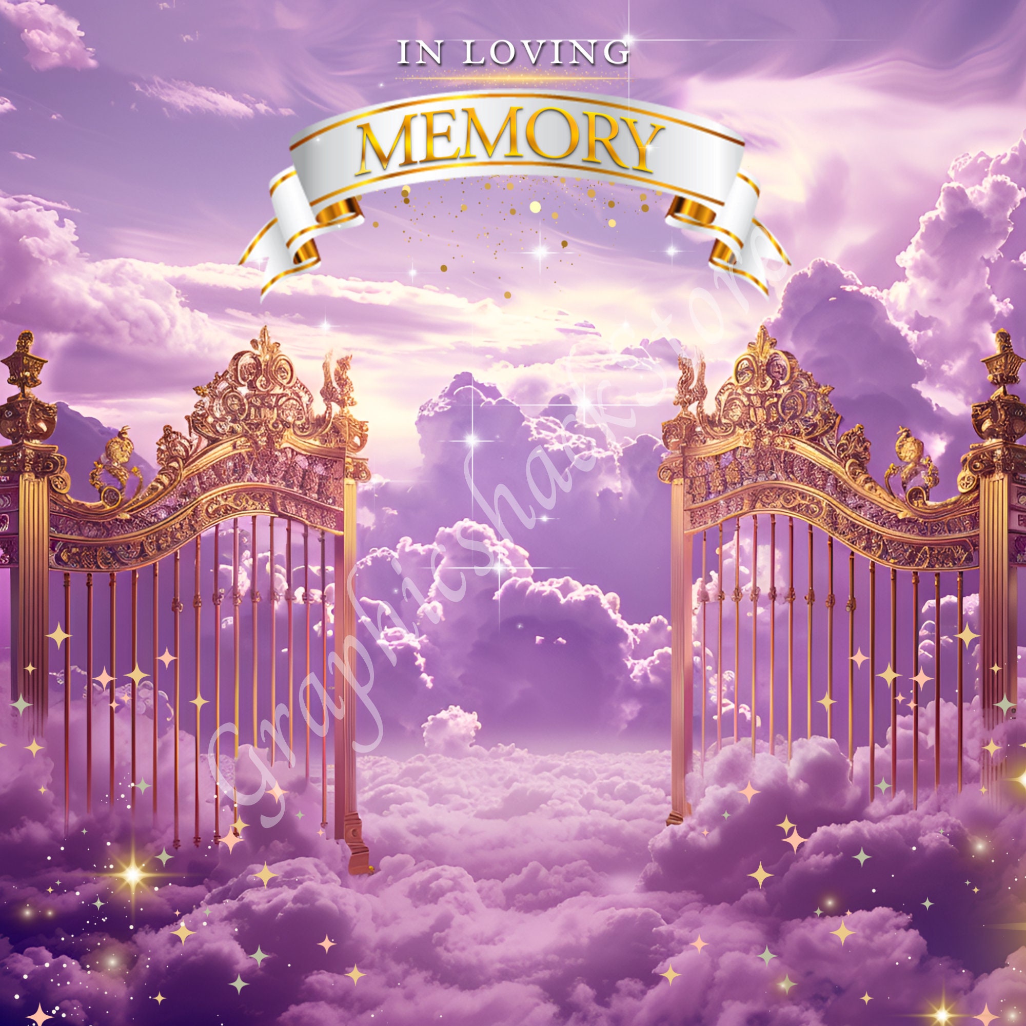 In Loving Memory PNG, Purple Rest in Peace, 2 Memorial Backgrounds ...