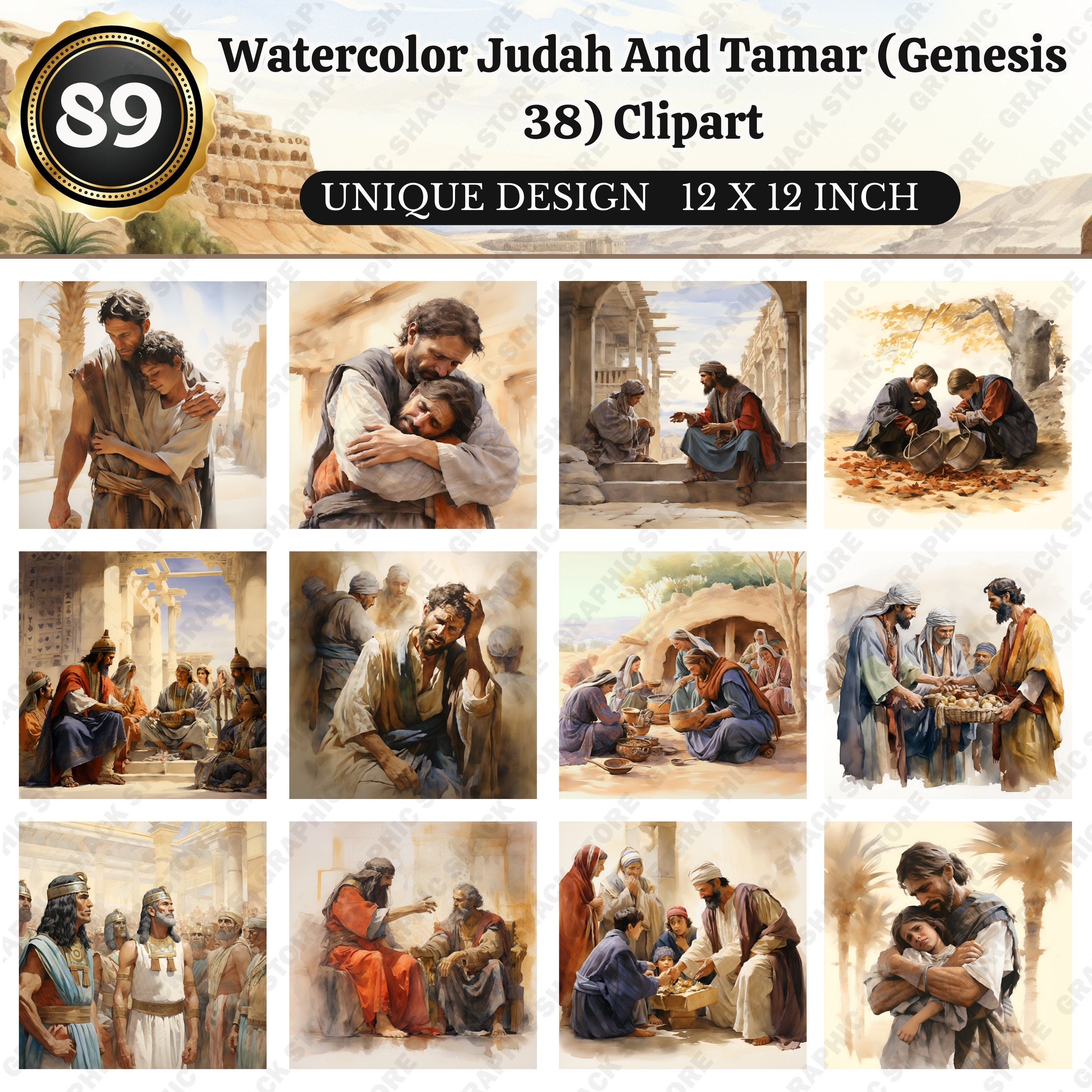 89 Watercolor Judah and Tamar (genesis 38) PNG Clipart, Unexpected ...