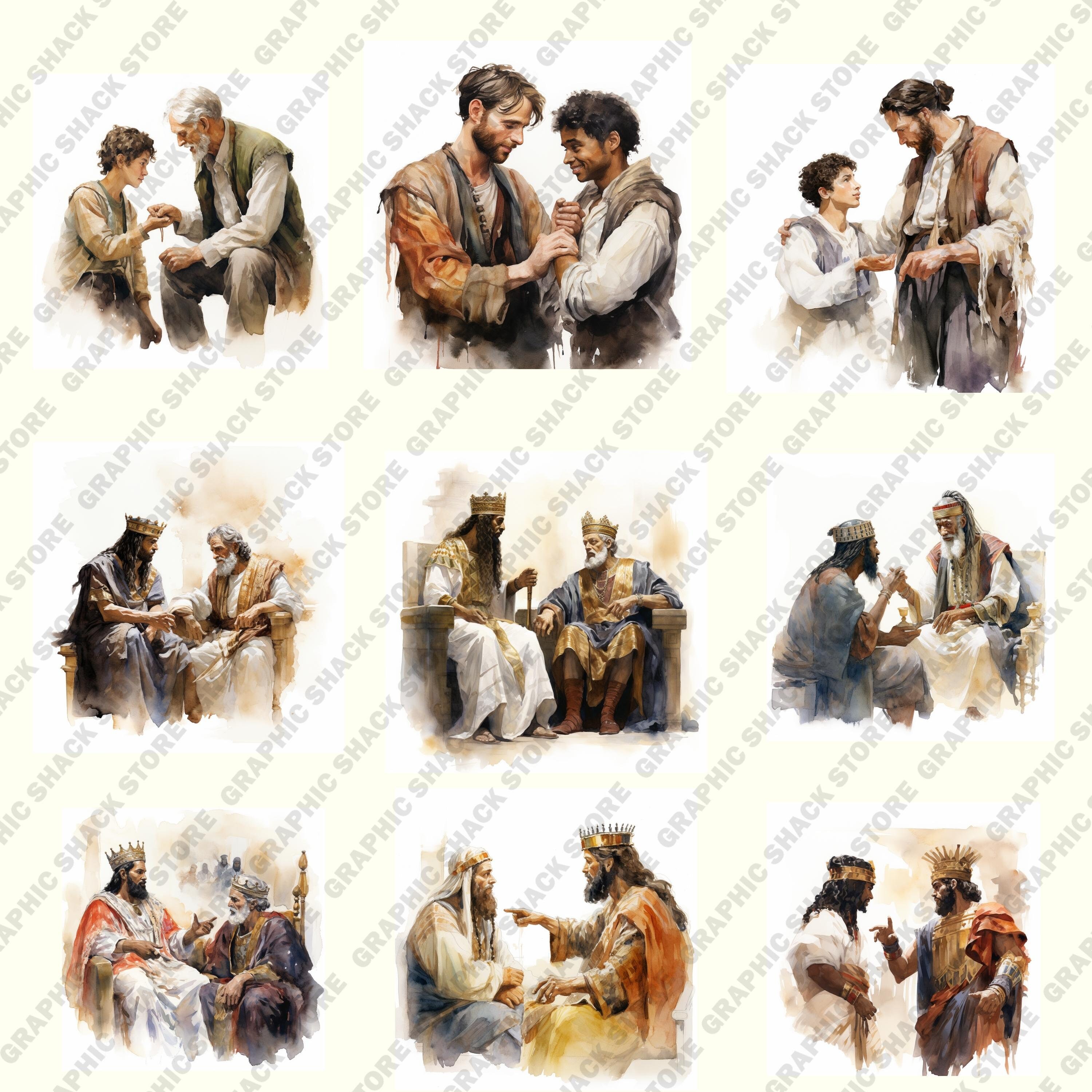 86 PNG Watercolor Elisha and the Syrians Clip Art Christian Religious ...