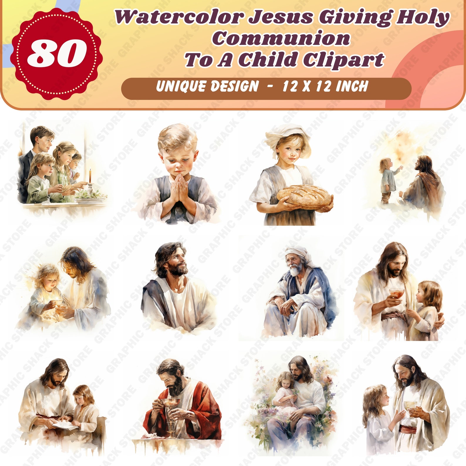 80 PNG Watercolor Jesus Giving Holy Communion to A Child Clipart ...