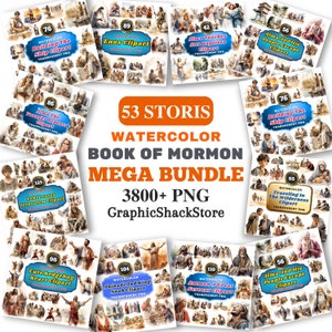 53 the Book of Mormon Stories Bundle, Watercolor Christian Story for ...