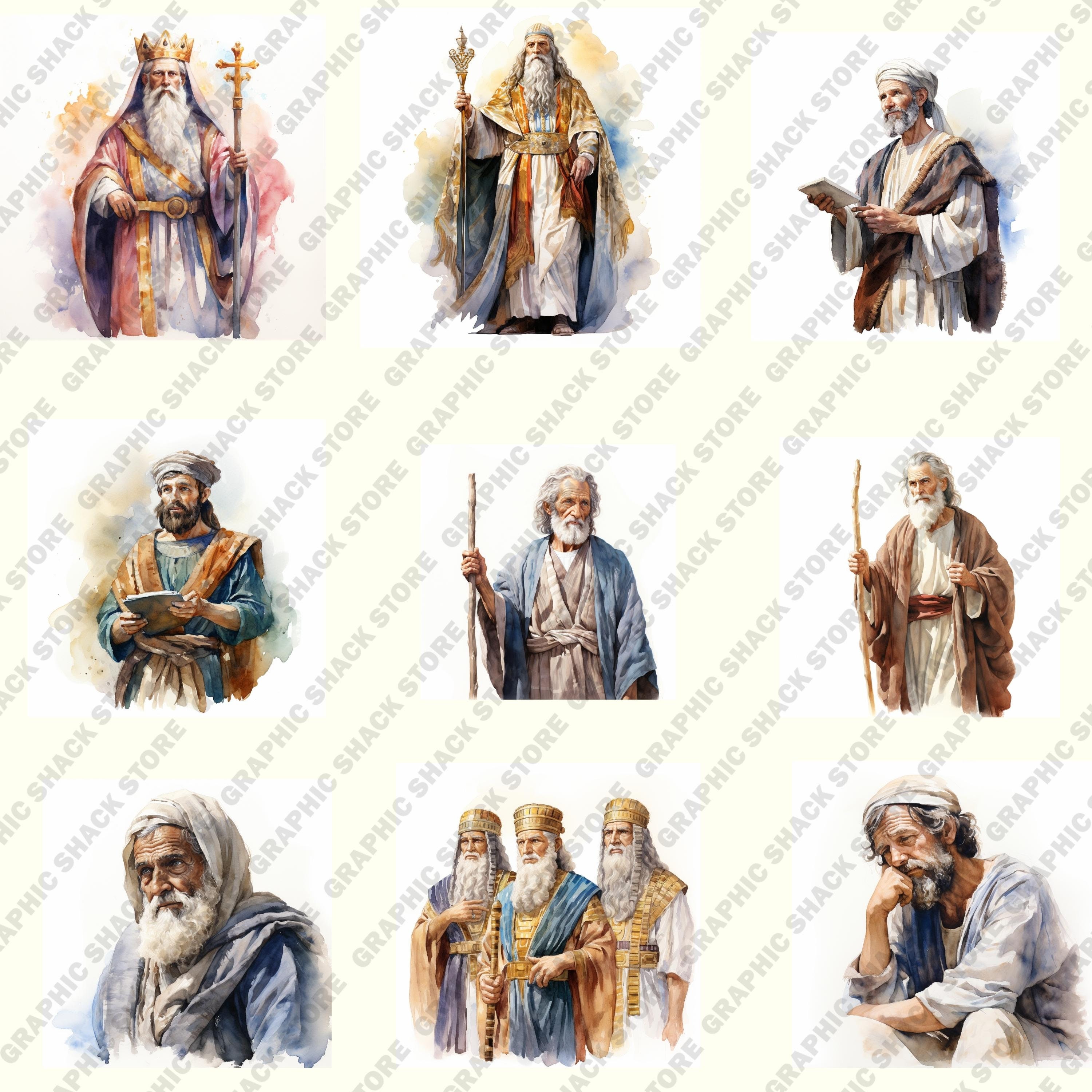 70 PNG Watercolor Abraham Clip Art | Christian Religious Bible Based ...
