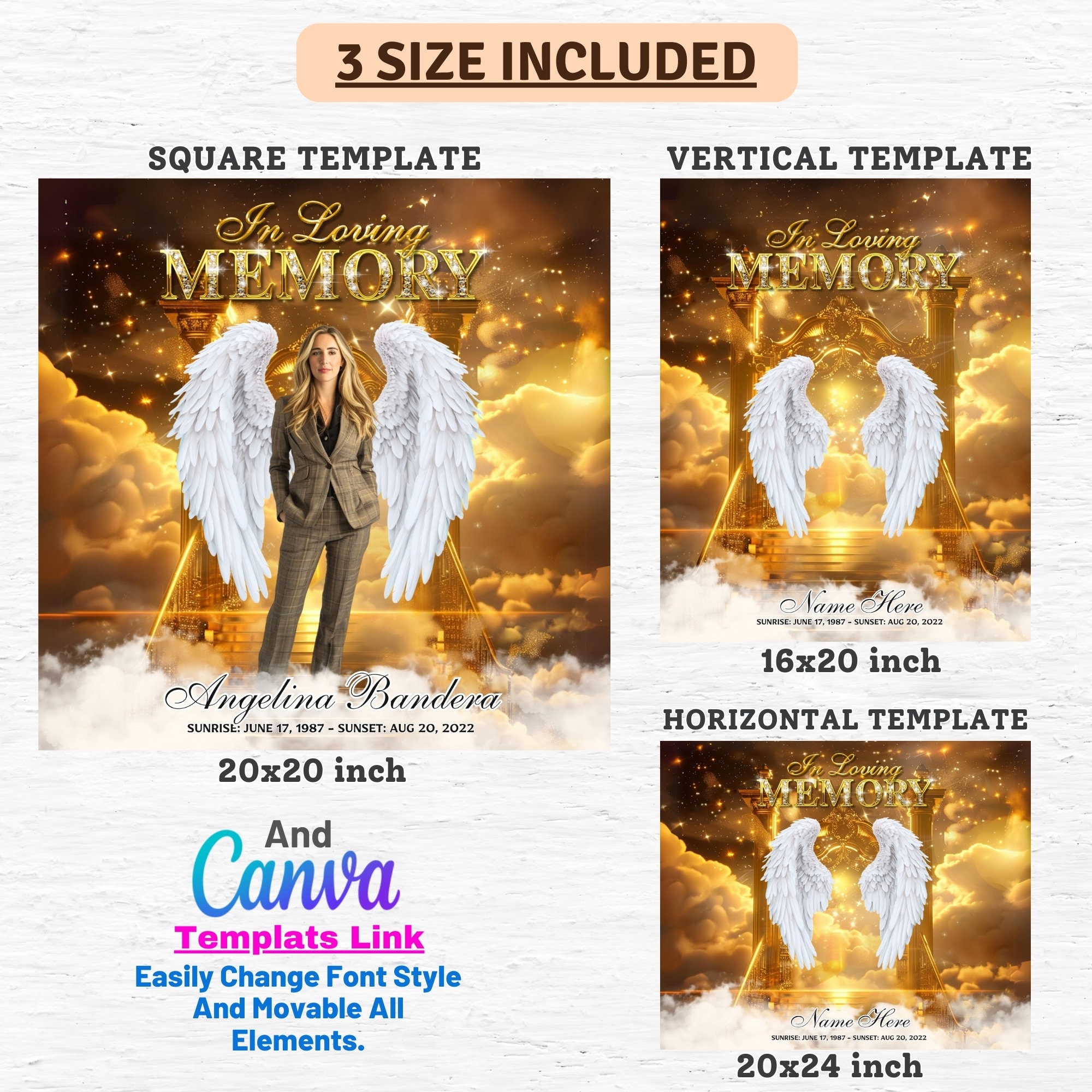 6+ in Loving Memory Design Bundle, Memorial Templates Heaven Background ...