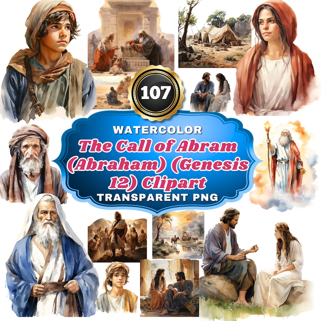107 Watercolor the Call of Abraham (genesis 12) PNG Clipart, Divine ...