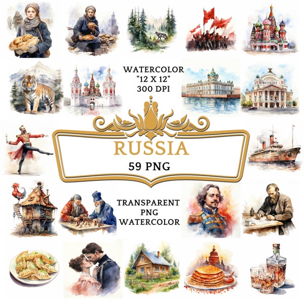 Russian Clipart - Etsy