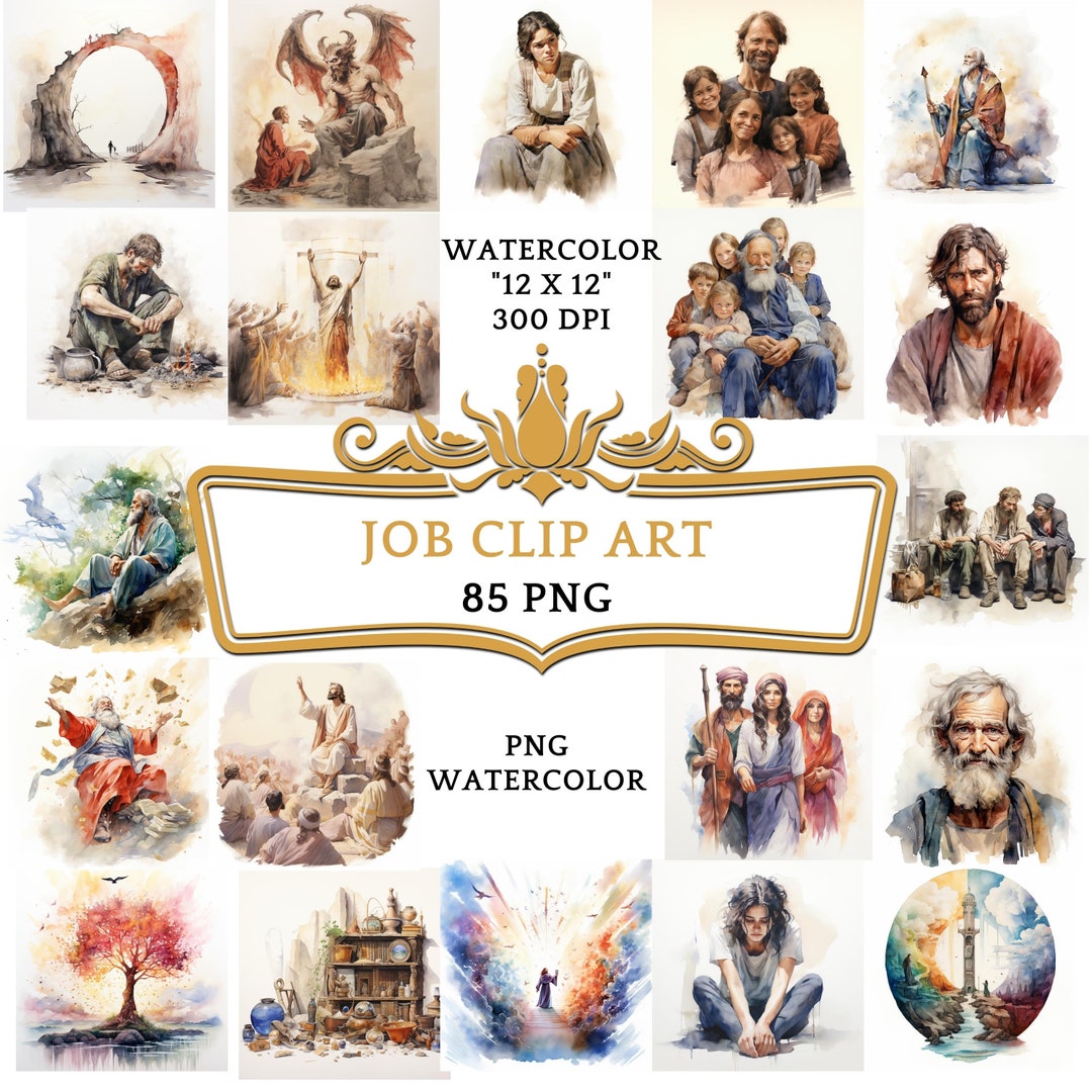 85 PNG Watercolor Job Clip Art | Christian Religious Bible Based Story ...