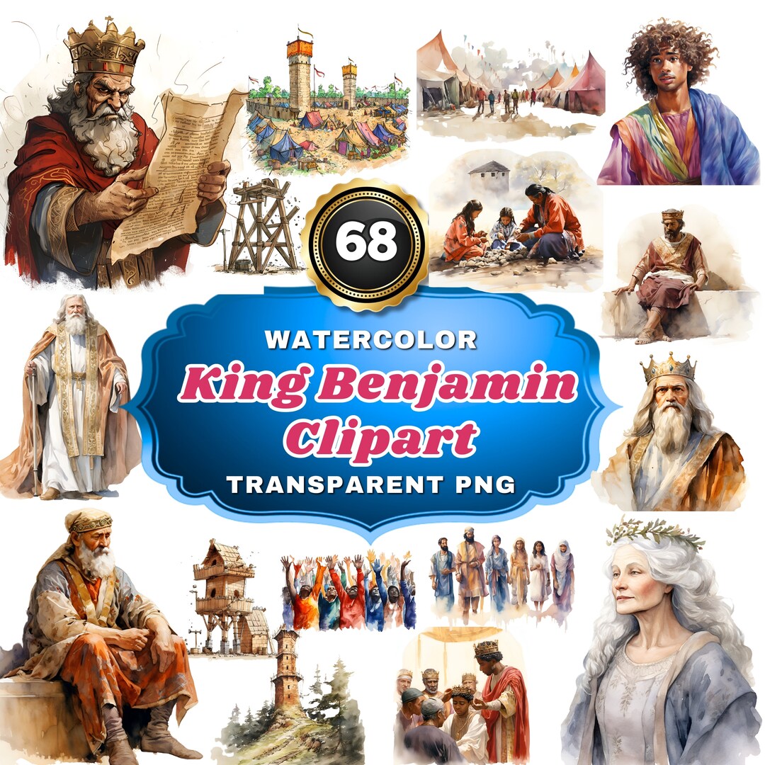 King Benjamin's Teachings: 68 Watercolor PNG Cliparts - Inspiring ...