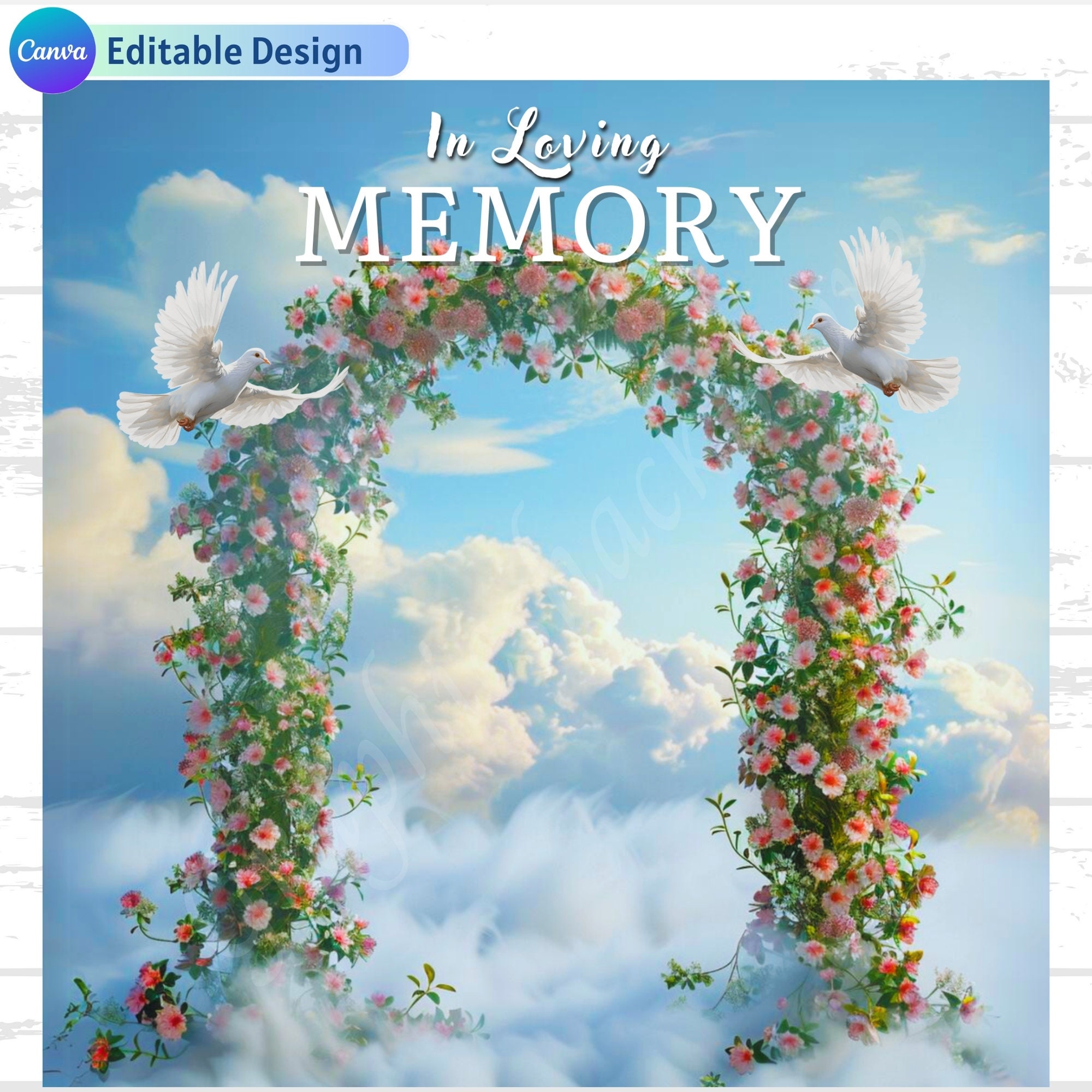 In Loving Memory PNG, Memorial Background Template, RIP Tribute Design ...
