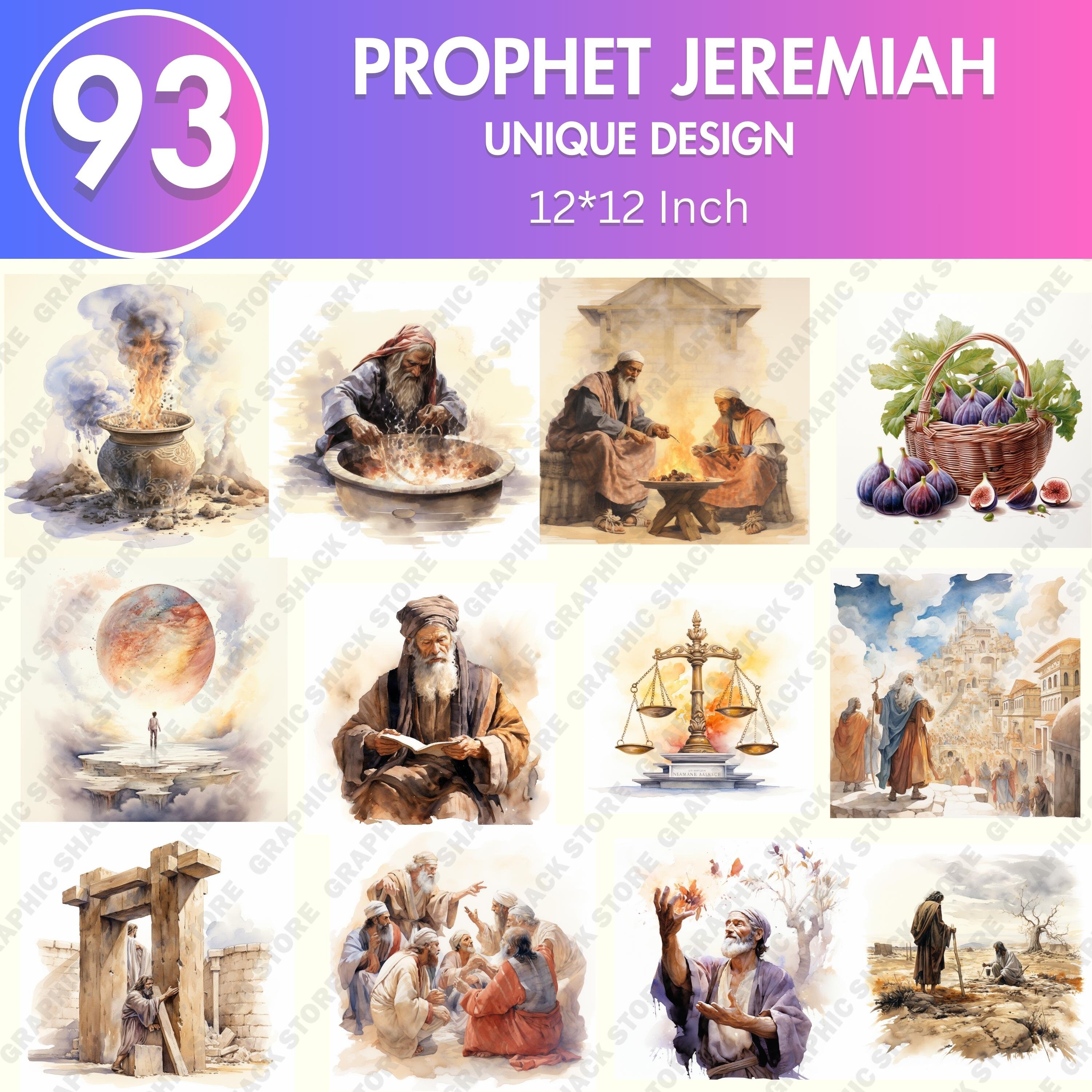 93 Watercolor PNG Prophet Jeremiah Clip Art | Christian Religious Bible ...