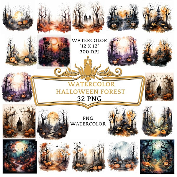 Forest Clipart - Etsy