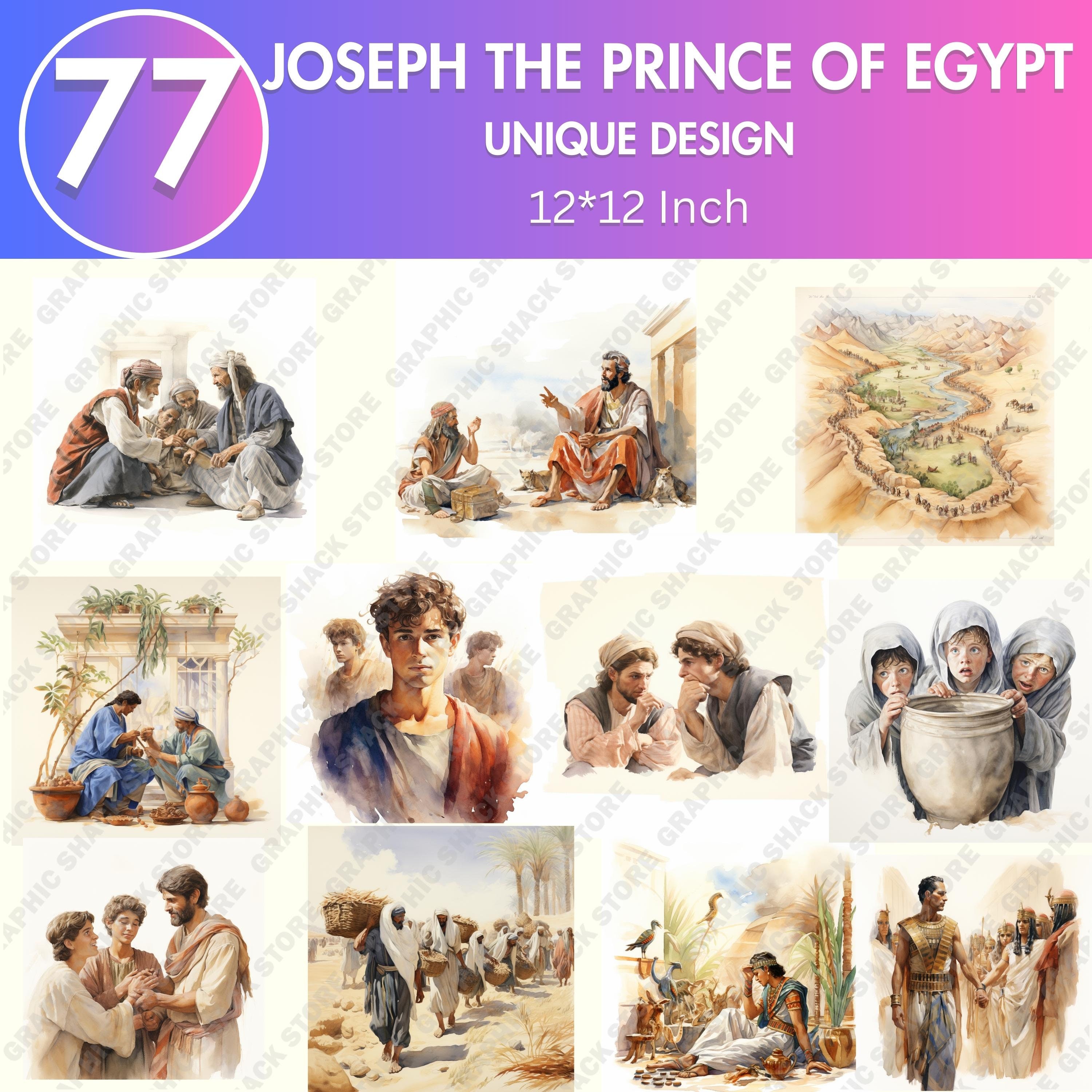 77 Watercolor Joseph the Prince of Egypt Clip Art Christian Religious ...