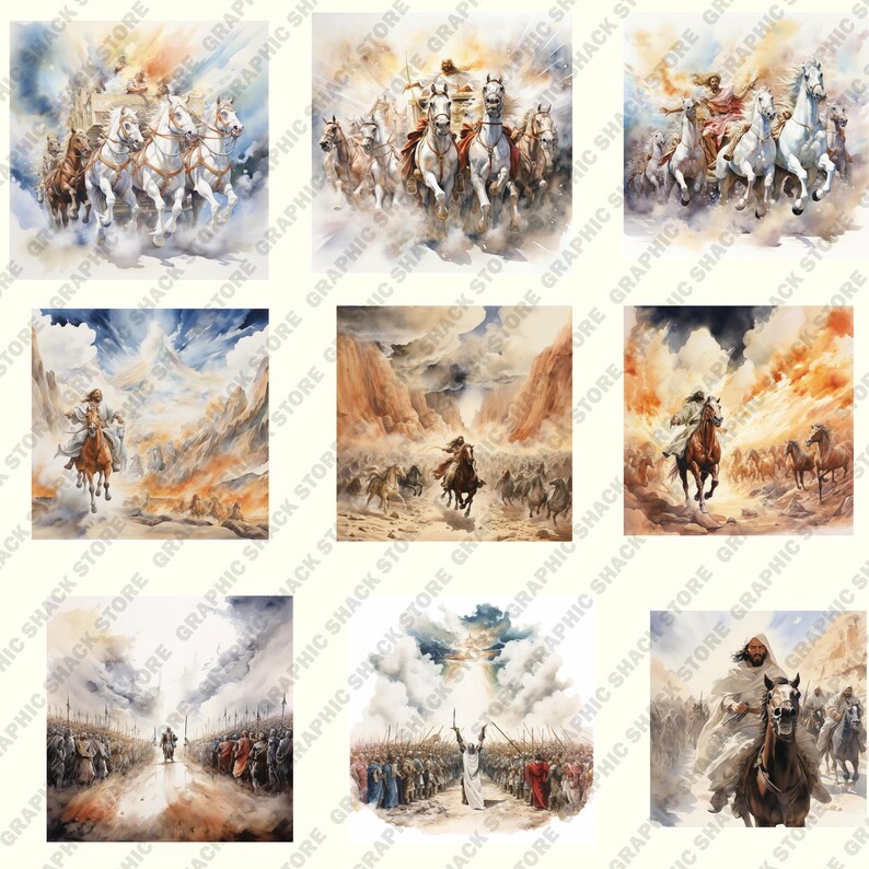 86 PNG Watercolor Elisha and the Syrians Clip Art Christian Religious ...