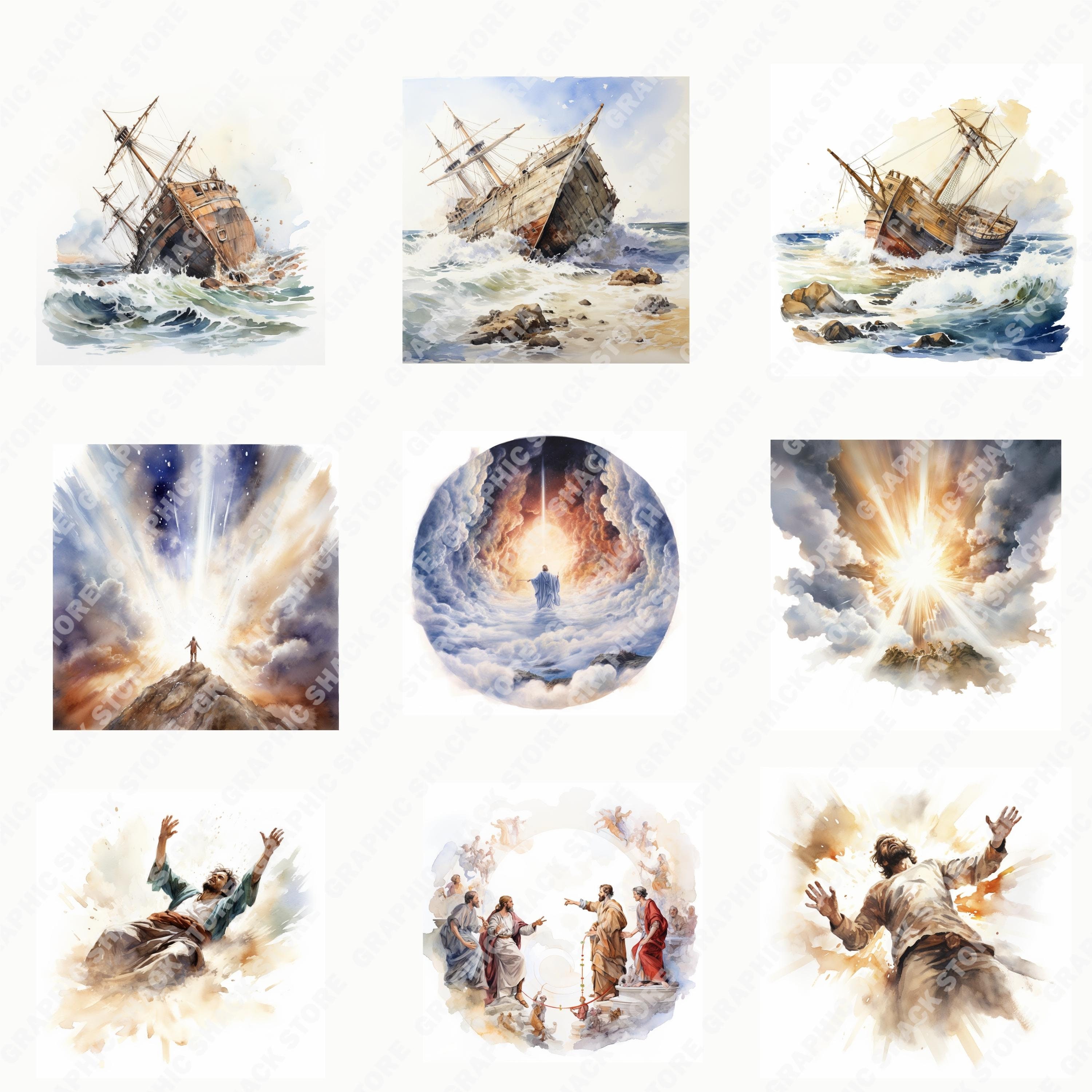 70 PNG Watercolor Conversion of Paul Clip Art| Christian Religious ...