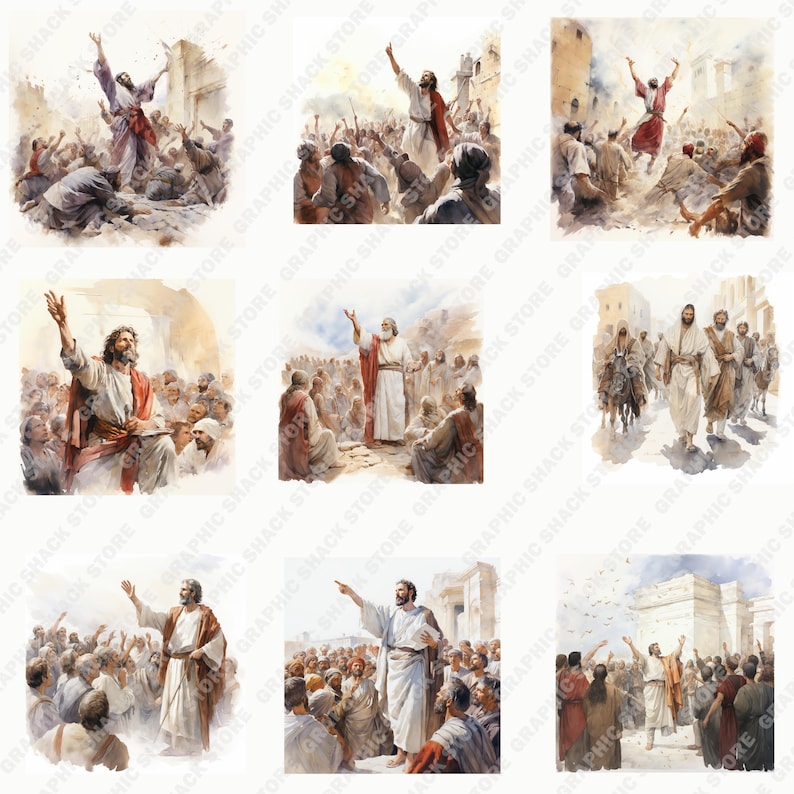 70 PNG Watercolor Conversion of Paul Clip Art| Christian Religious ...