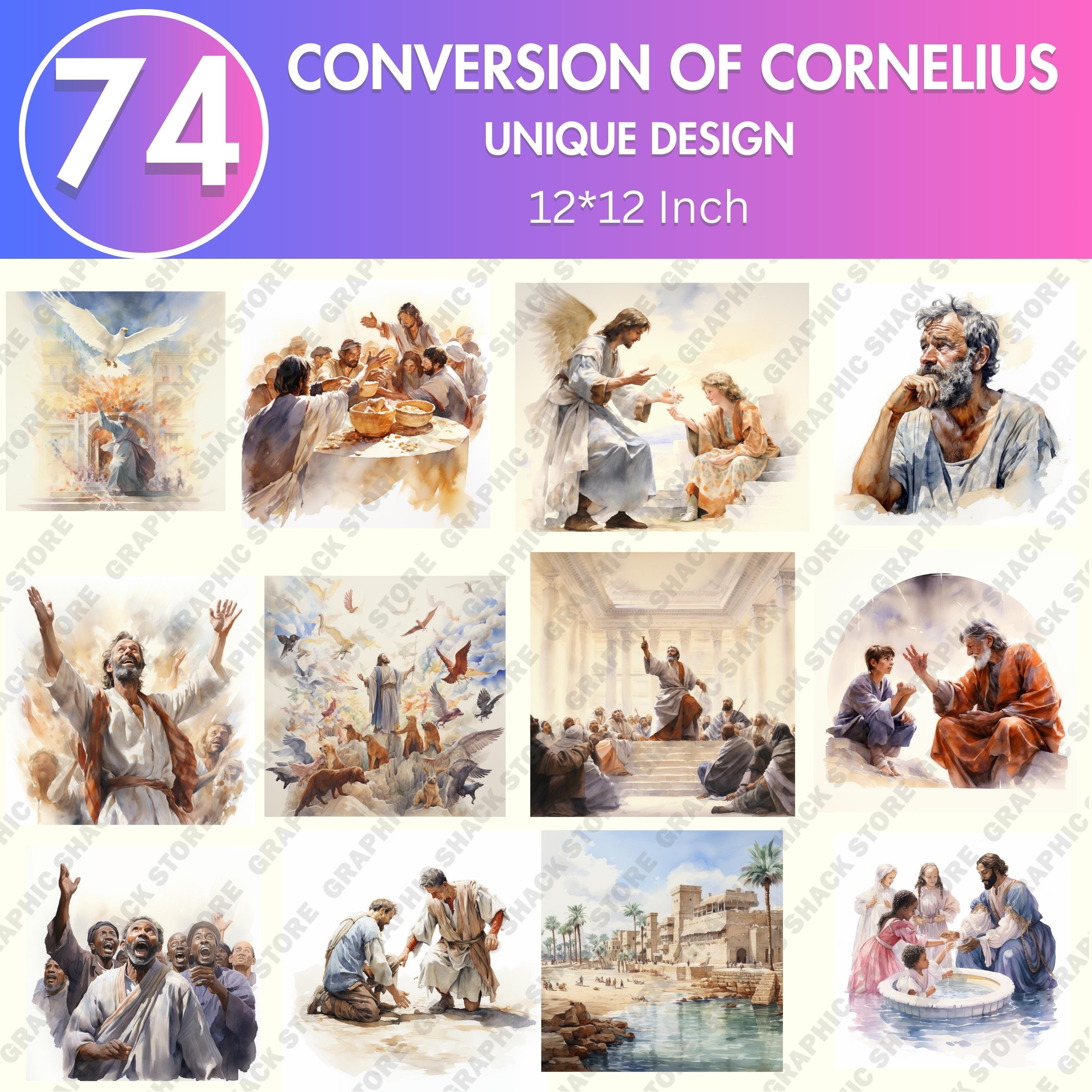 74 PNG Watercolor Conversion of Cornelius Clipart Christian Religious ...