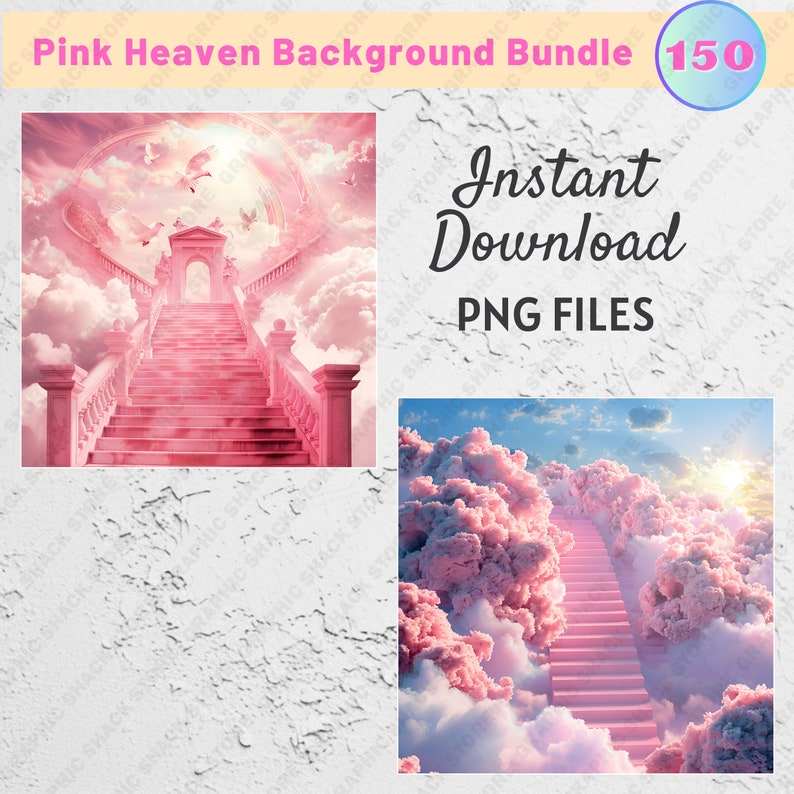 150x Pink Heaven Memorial Background PNG Bundle, in Loving Memory PNG ...