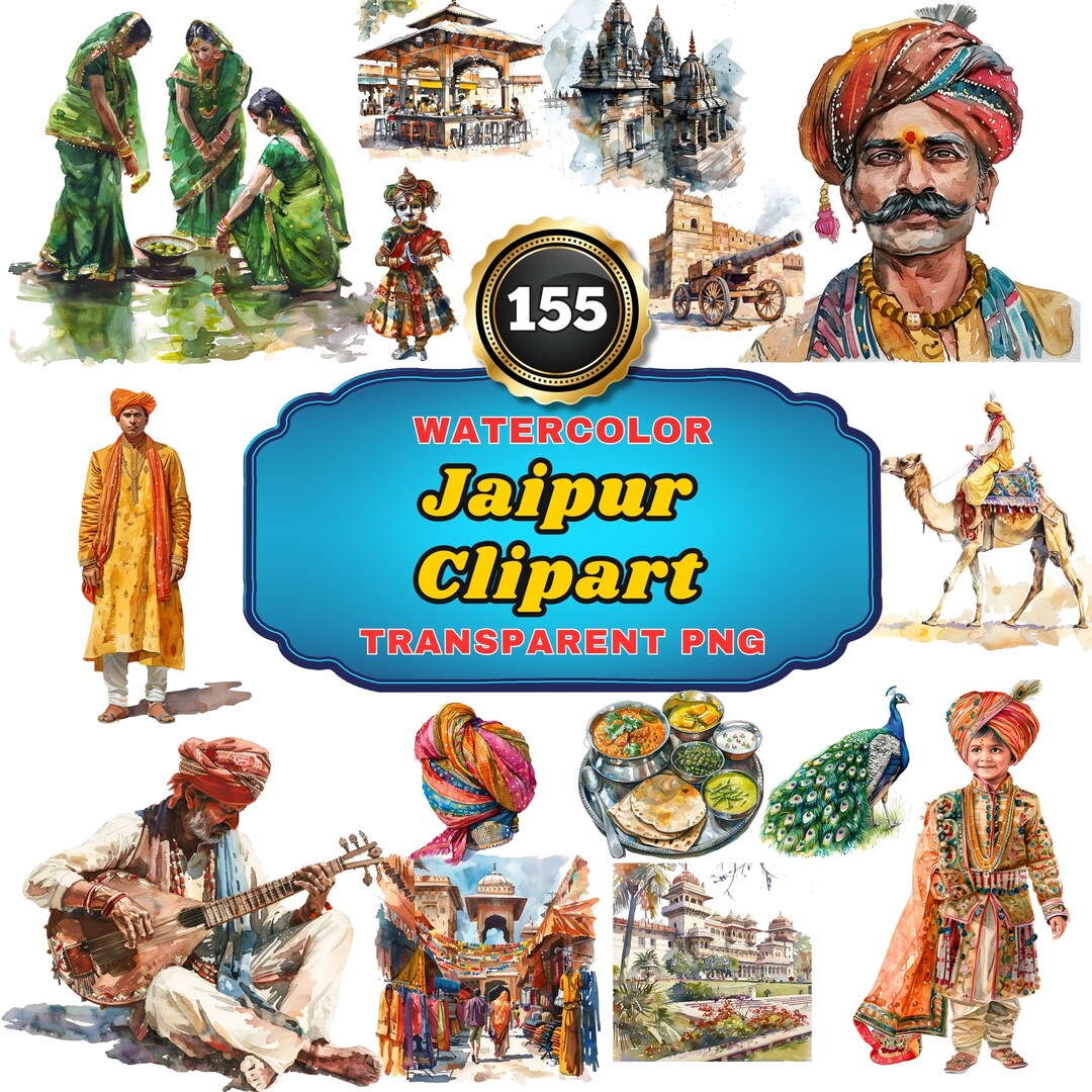 155 Watercolor Jaipur PNG Clipart, Royal Jaipur Majestic Cityscapes and ...