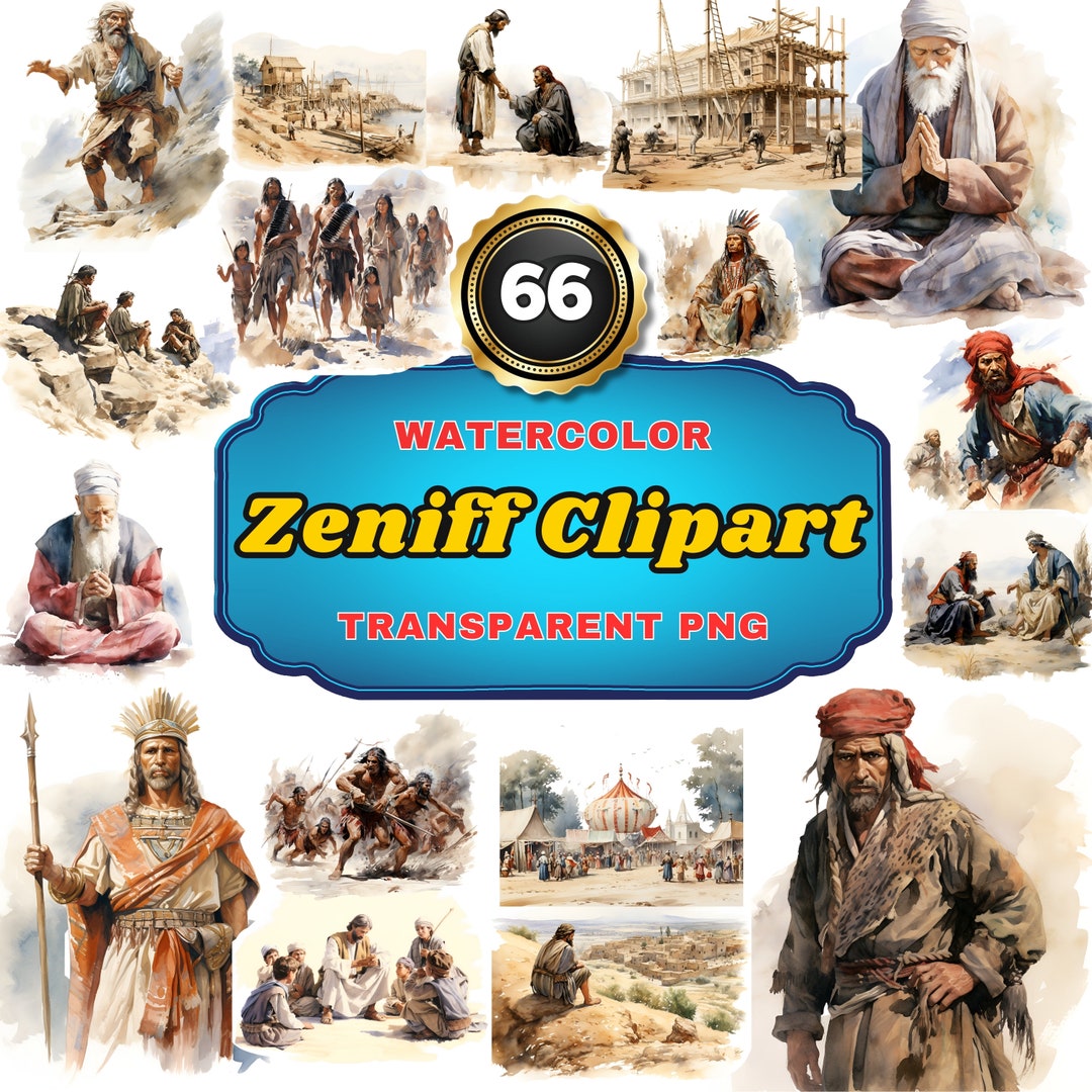 66 Watercolor Zeniff Clipart, Zeniff's Chronicles Illustrations of ...